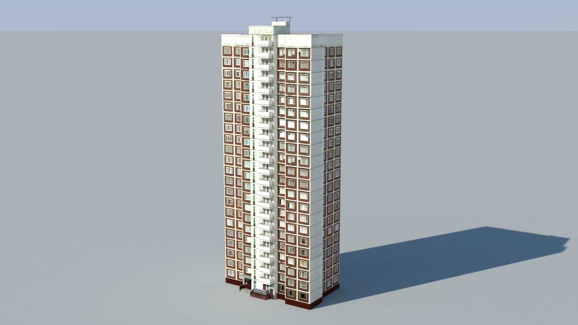 Soviet Civil Building 3ds