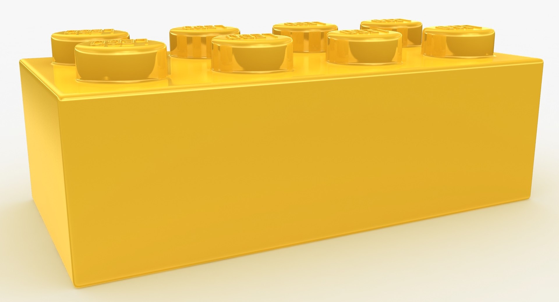 3d Model Realistic Lego Brick 2x4