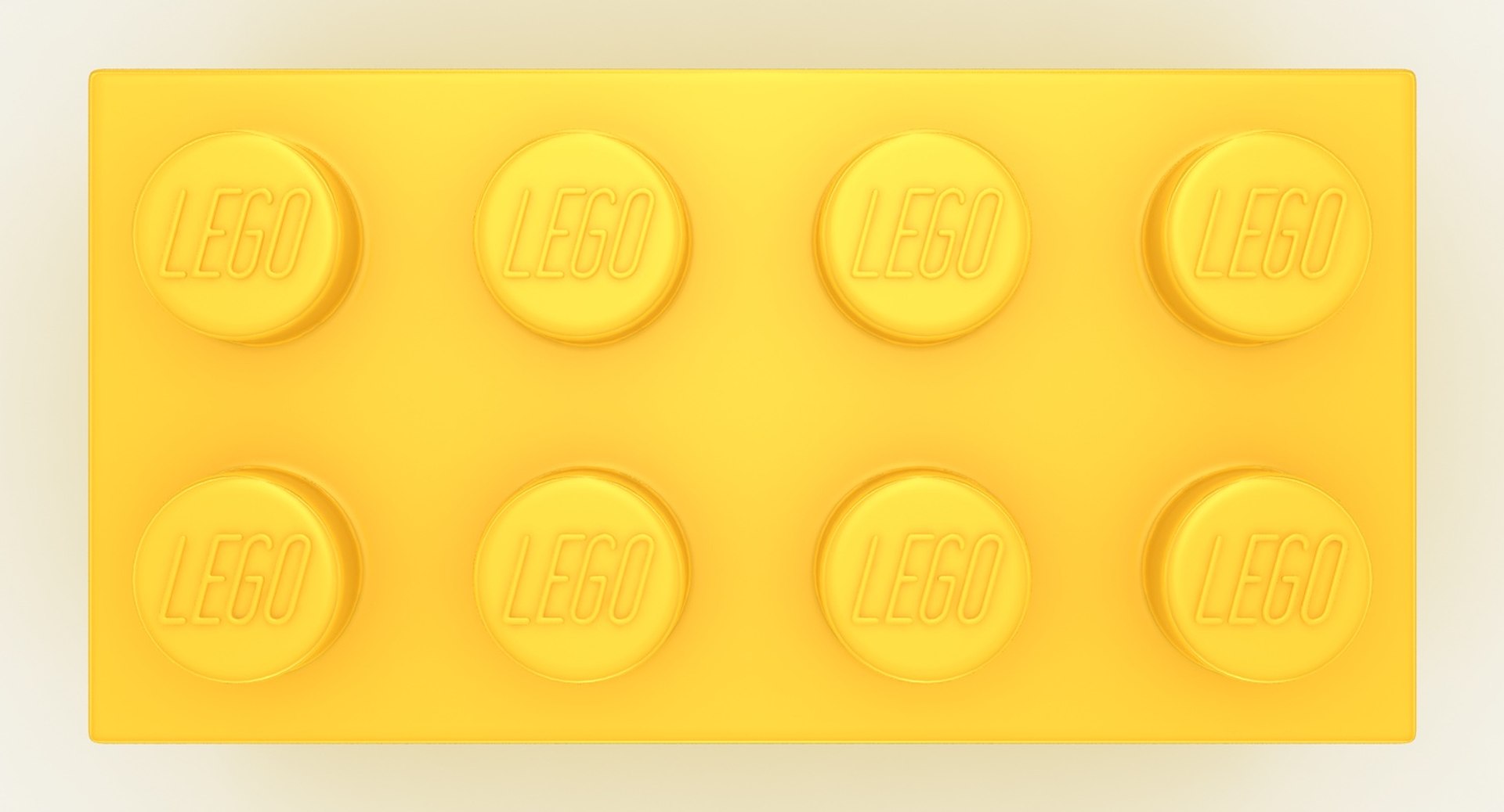 3d Model Realistic Lego Brick 2x4