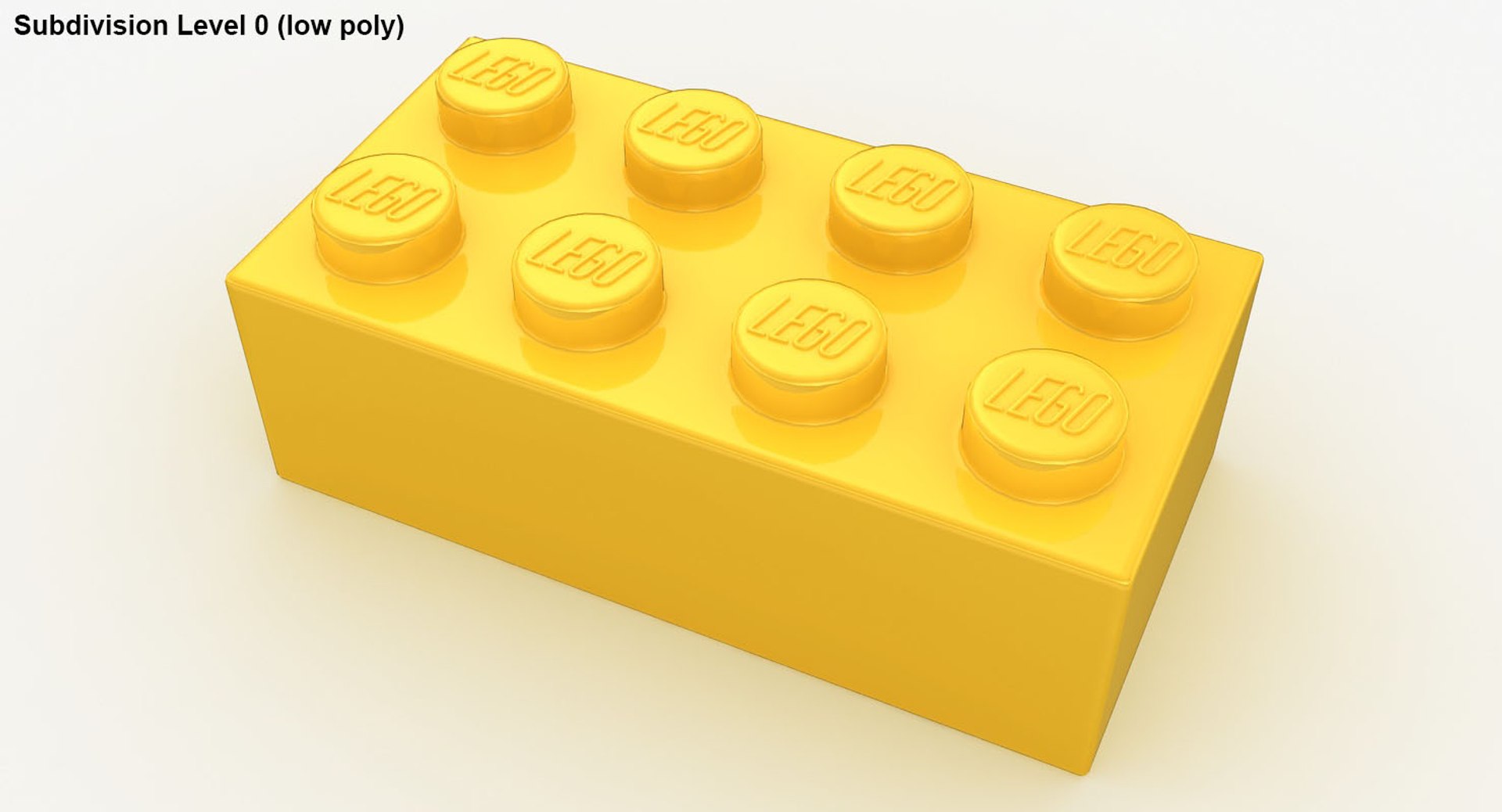 3d Model Realistic Lego Brick 2x4