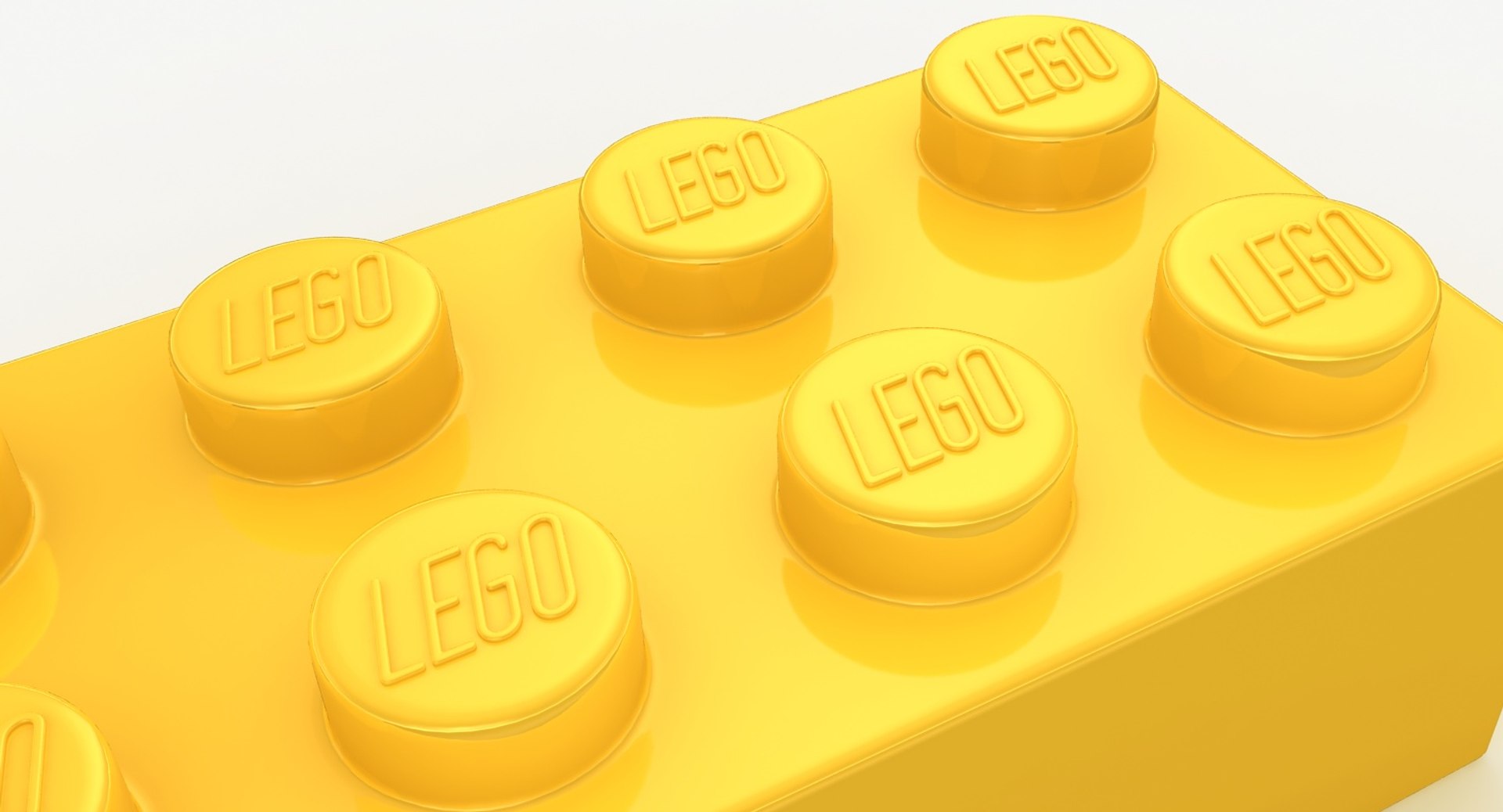 3d Model Realistic Lego Brick 2x4