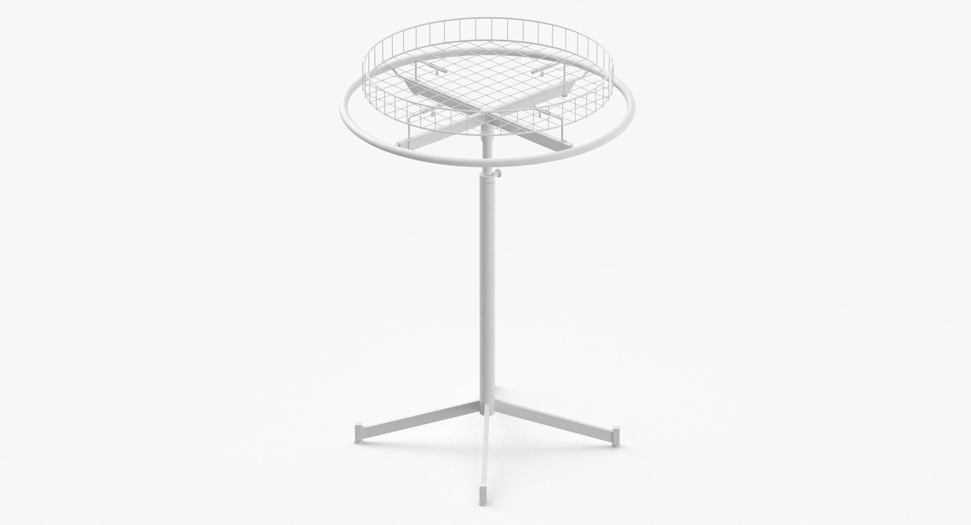 Clothing Circular Rack Wire Top Black And White 3D Model - TurboSquid ...
