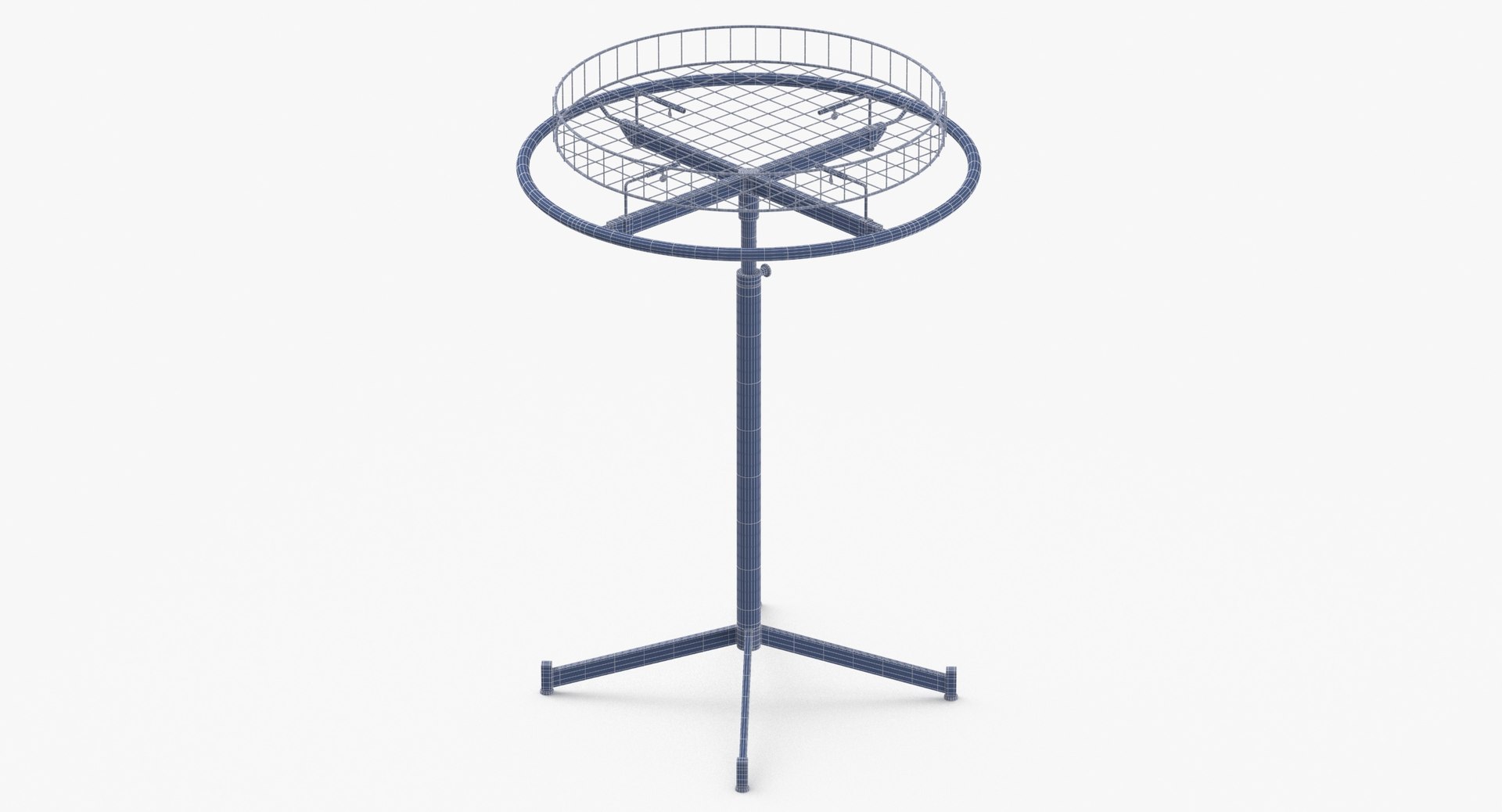 Clothing Circular Rack Wire Top Black And White 3D Model - TurboSquid ...