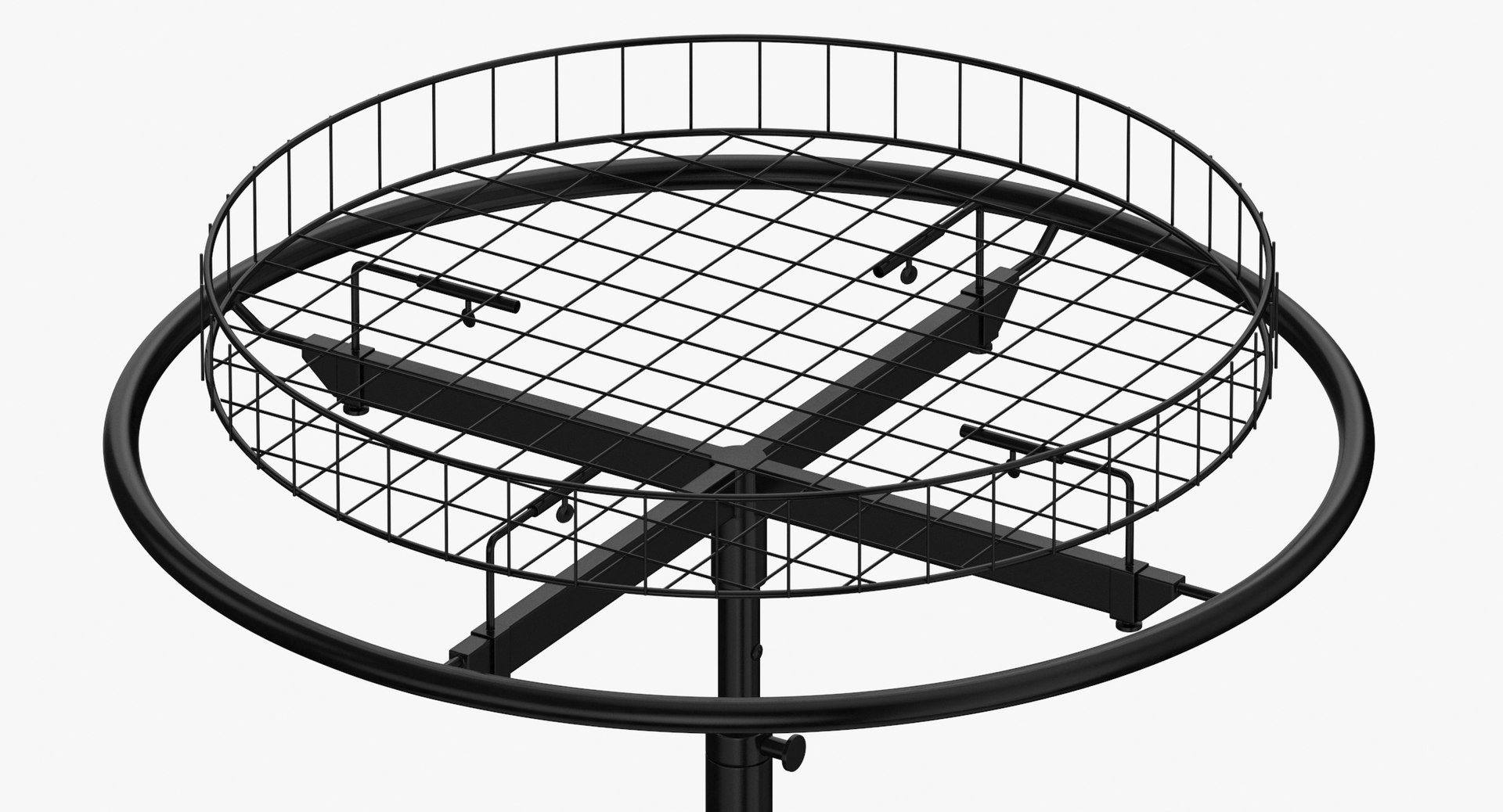 Clothing Circular Rack Wire Top Black And White 3D Model - TurboSquid ...