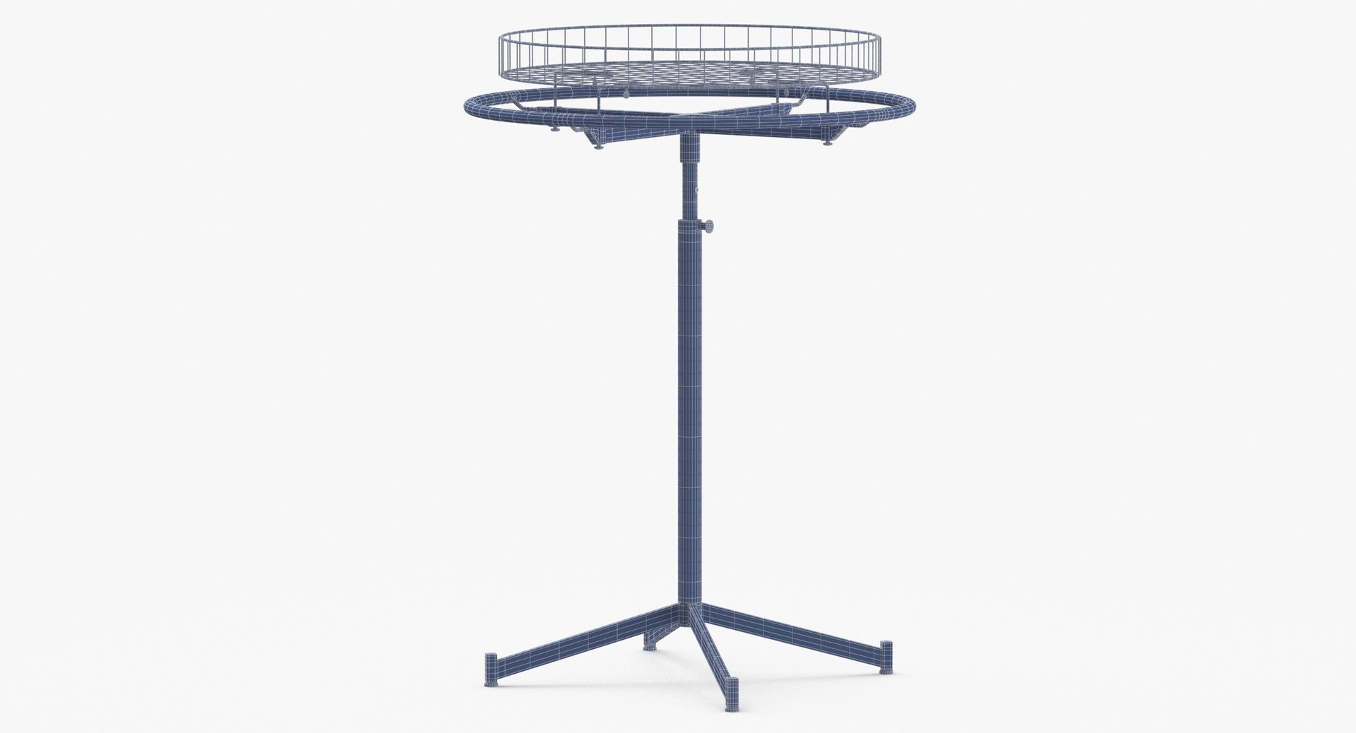 Clothing Circular Rack Wire Top Black And White 3D Model - TurboSquid ...