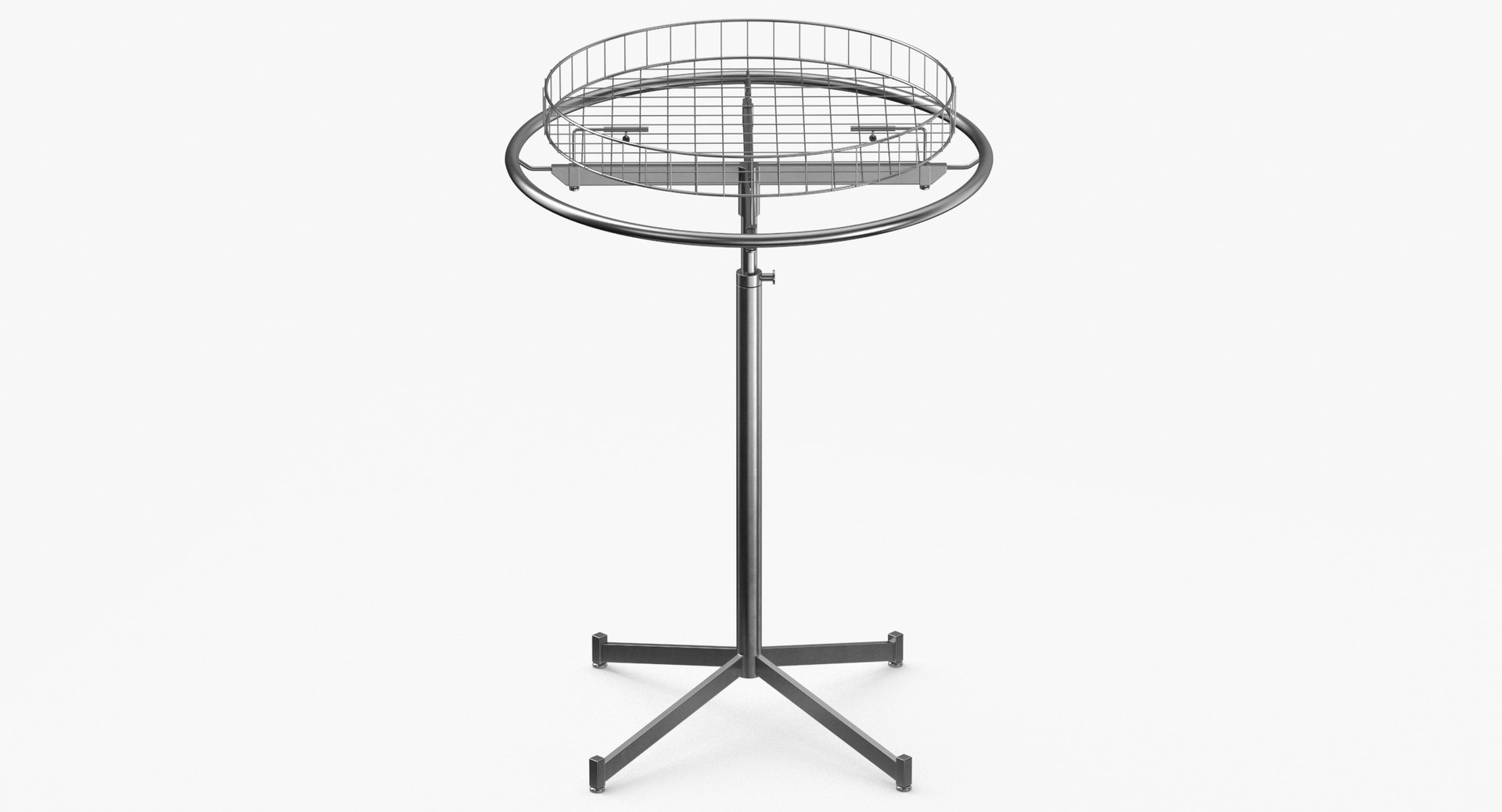 Clothing Circular Rack Wire Top Black and White 3D model - TurboSquid ...