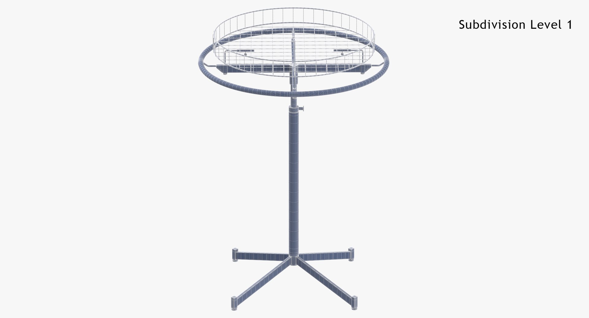 Clothing Circular Rack Wire Top Black And White 3D Model - TurboSquid ...