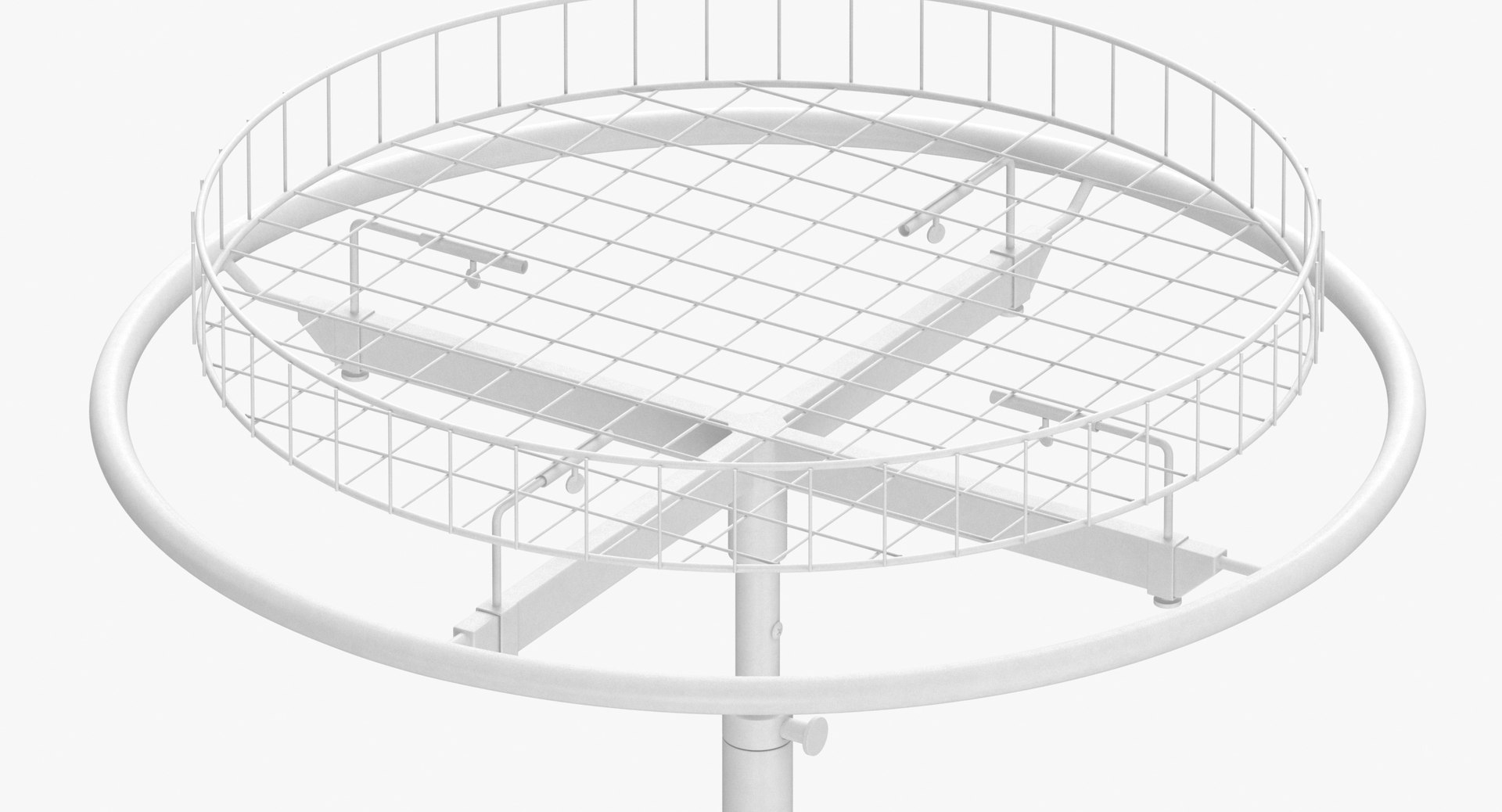 Clothing Circular Rack Wire Top Black And White 3D Model - TurboSquid ...