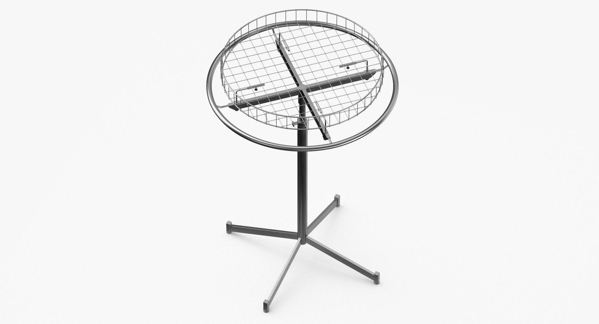 Clothing Circular Rack Wire Top Black And White 3D Model - TurboSquid ...