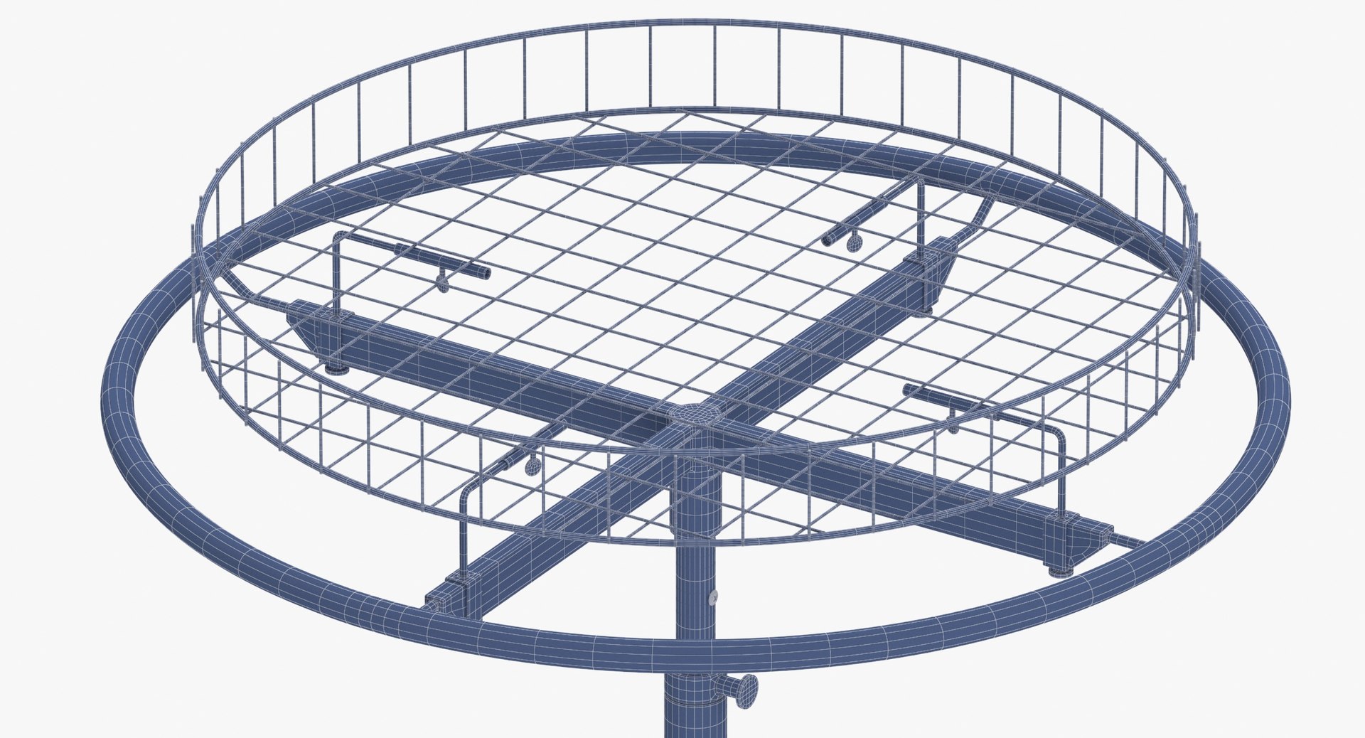 Clothing Circular Rack Wire Top Black And White 3D Model - TurboSquid ...