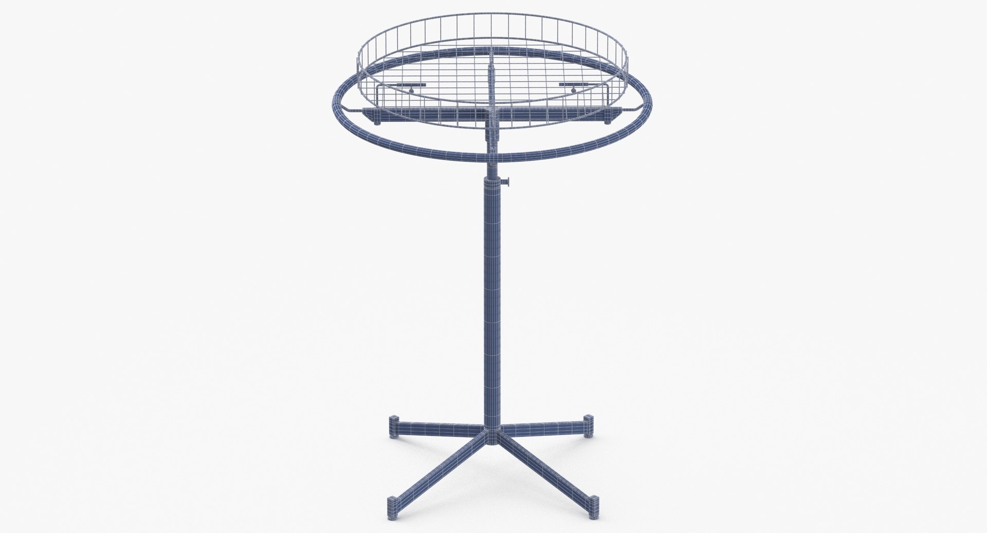 Clothing Circular Rack Wire Top Black And White 3D Model - TurboSquid ...