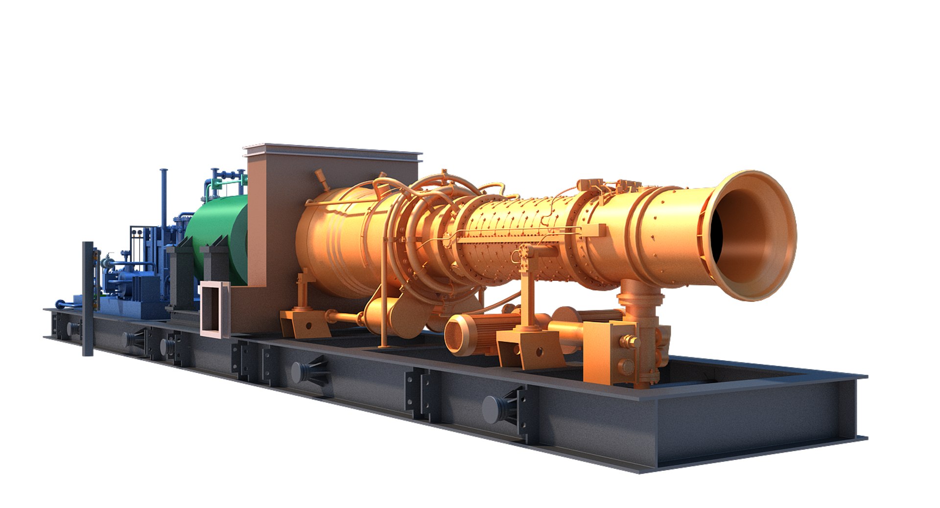 3D Model Gas Turbine Unit - TurboSquid 1286040