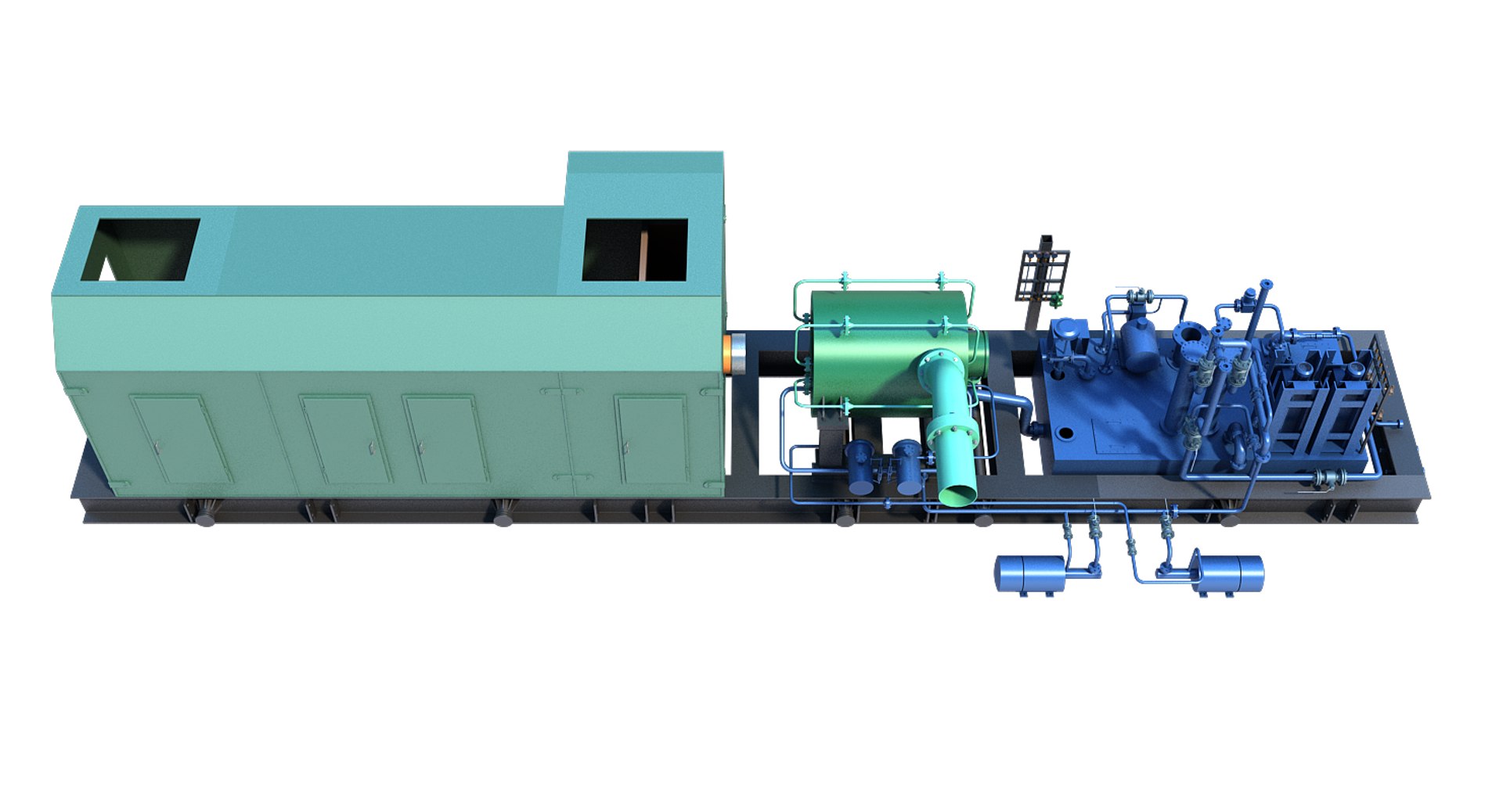 3D Model Gas Turbine Unit - TurboSquid 1286040