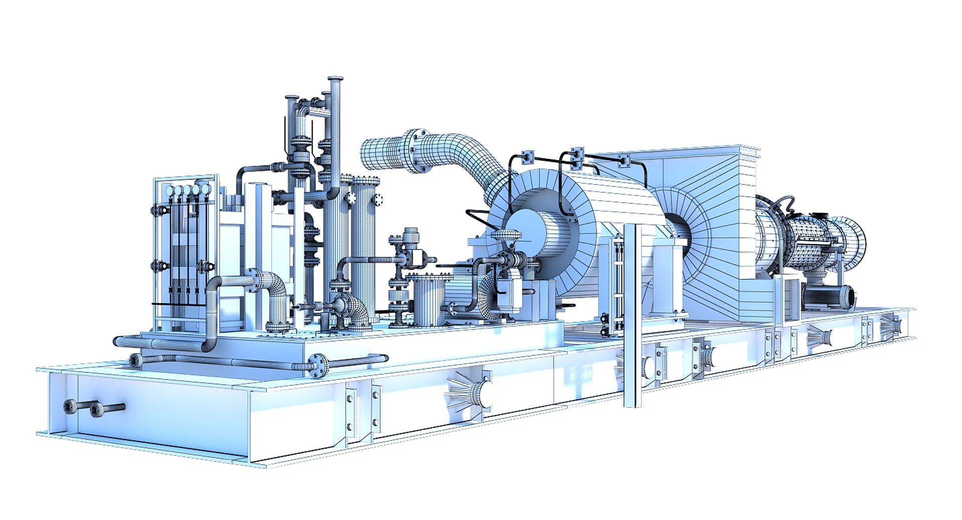 3D Model Gas Turbine Unit - TurboSquid 1286040