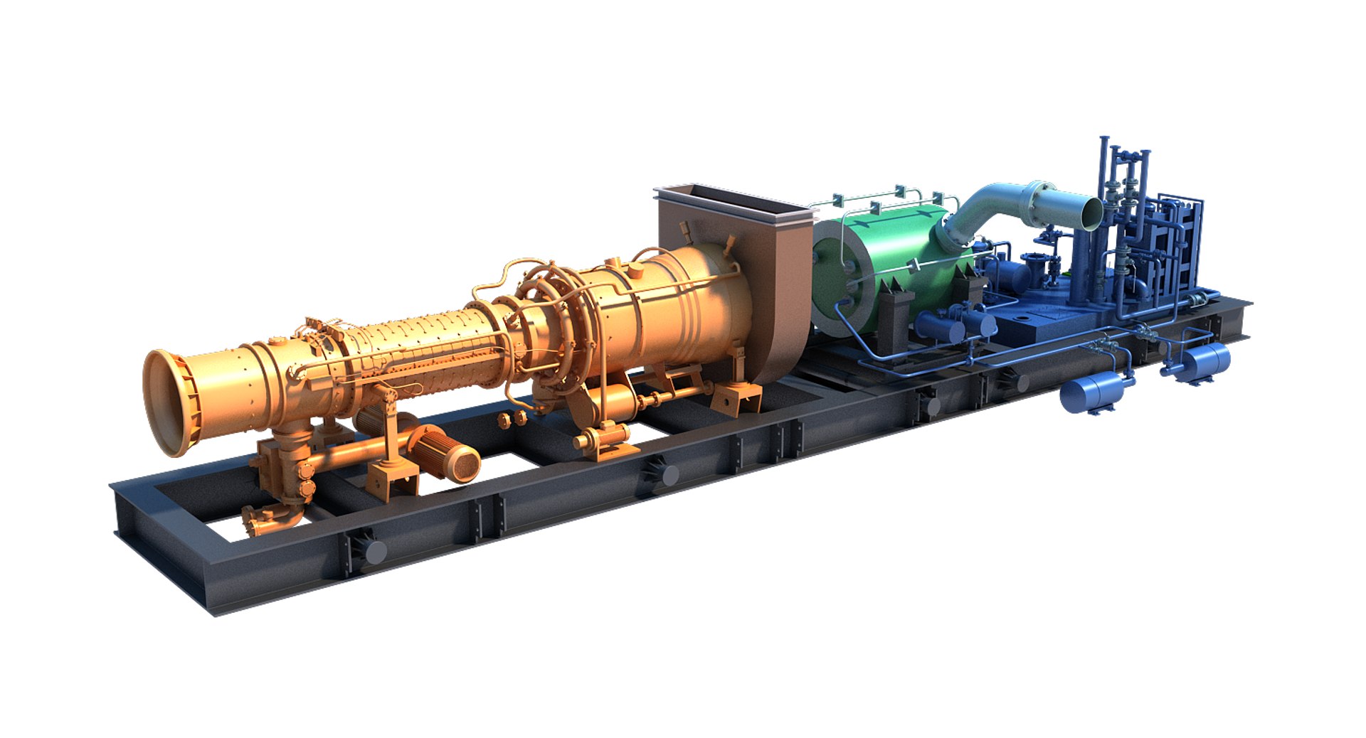 3D Model Gas Turbine Unit - TurboSquid 1286040