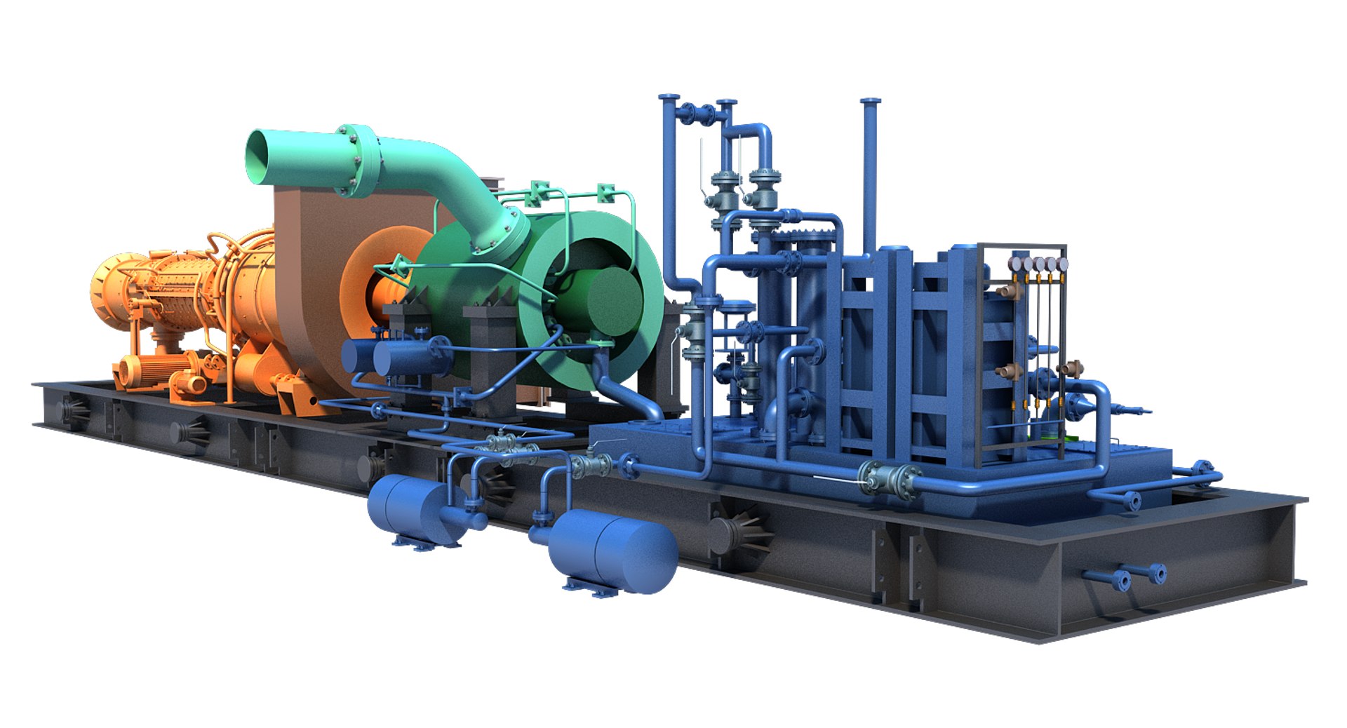 3D Model Gas Turbine Unit - TurboSquid 1286040