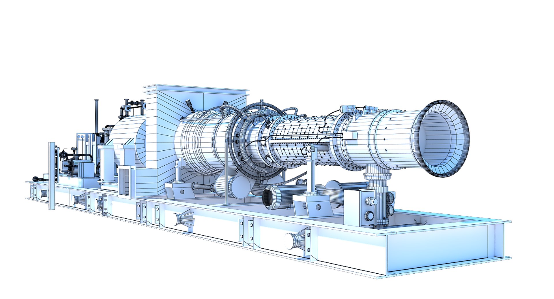 3D Model Gas Turbine Unit - TurboSquid 1286040