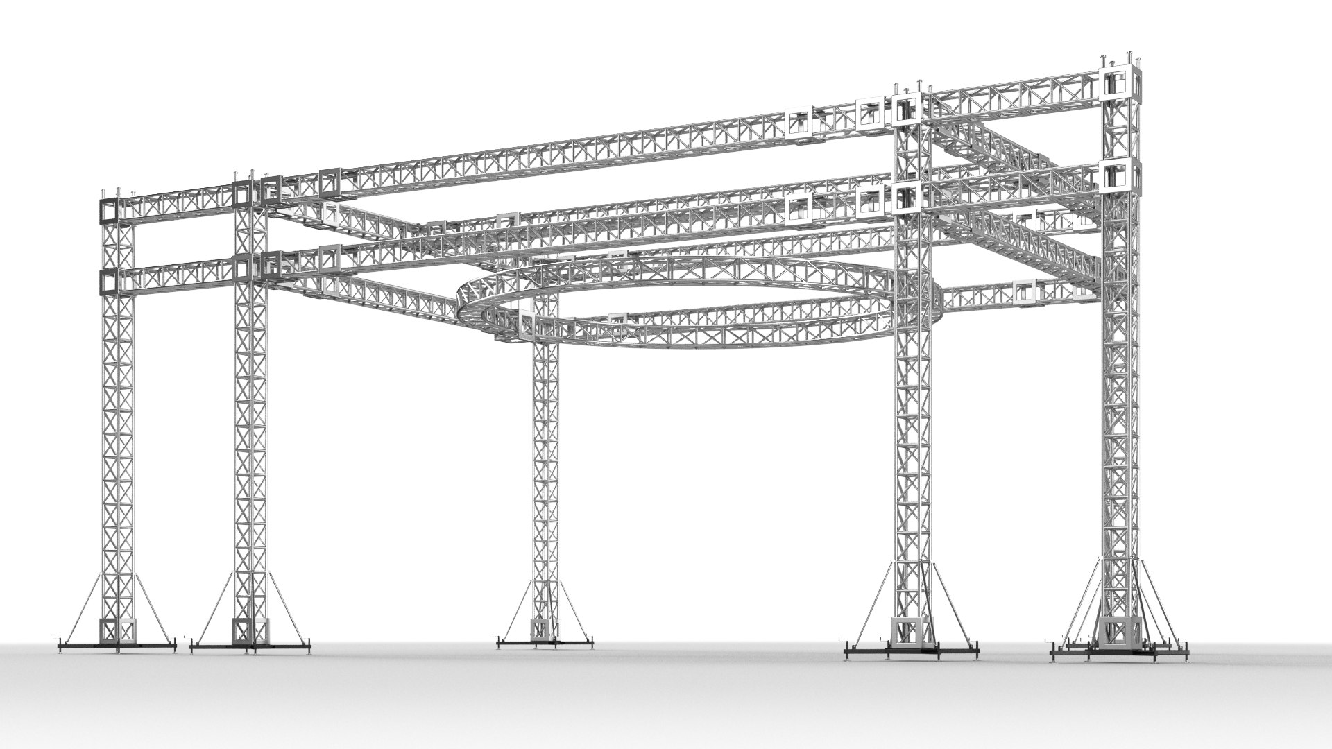 Detailed Stage Truss 3D Model - TurboSquid 2114648