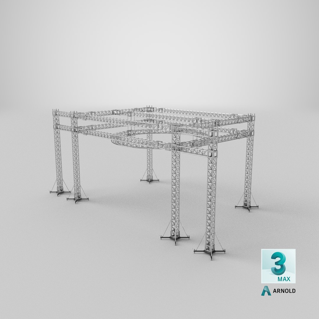 Detailed Stage Truss 3D Model - TurboSquid 2114648