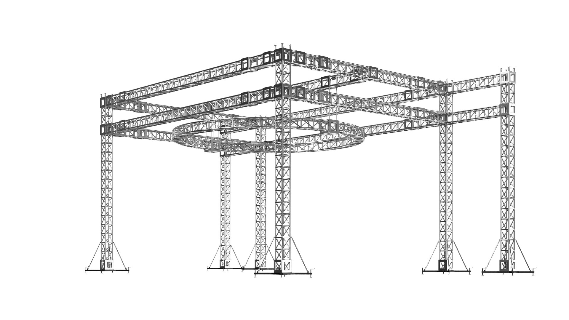 Detailed Stage Truss 3D Model - TurboSquid 2114648