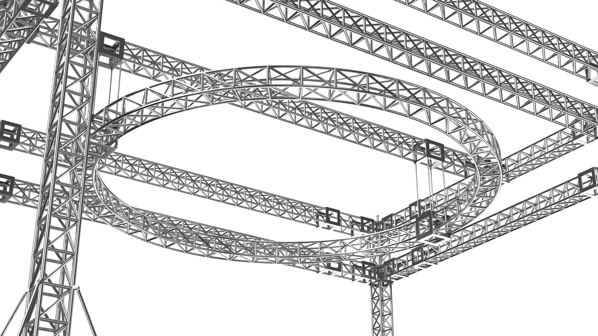 Detailed Stage Truss 3D Model - TurboSquid 2114648