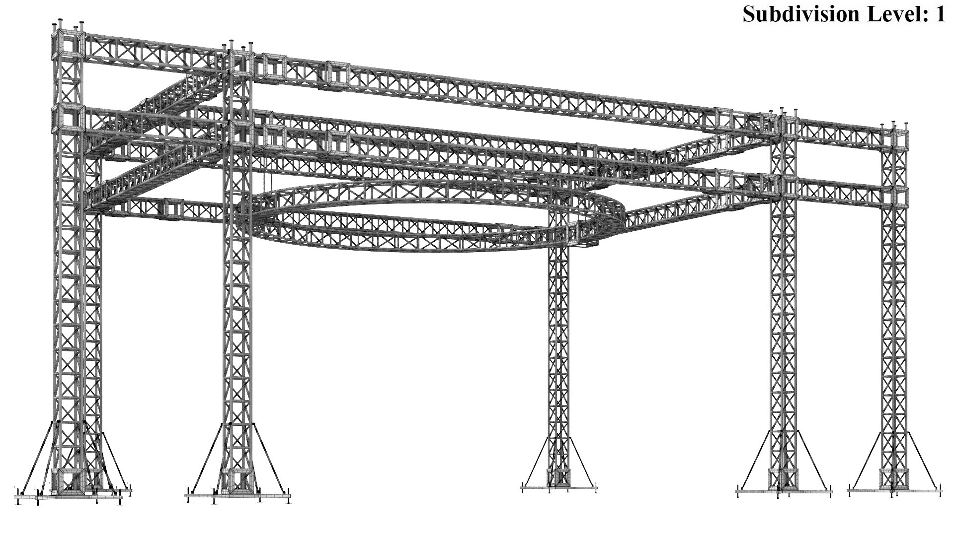 Detailed Stage Truss 3D Model - TurboSquid 2114648