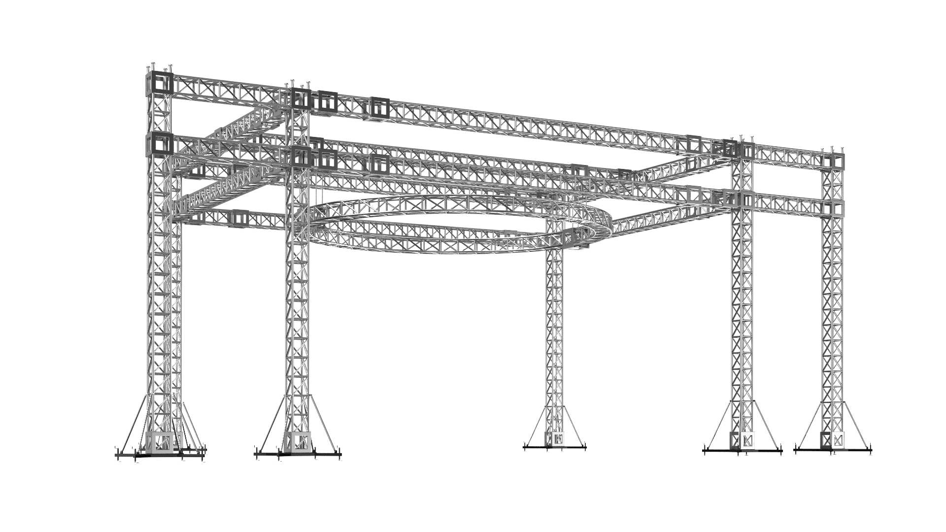 Detailed Stage Truss 3D Model - TurboSquid 2114648