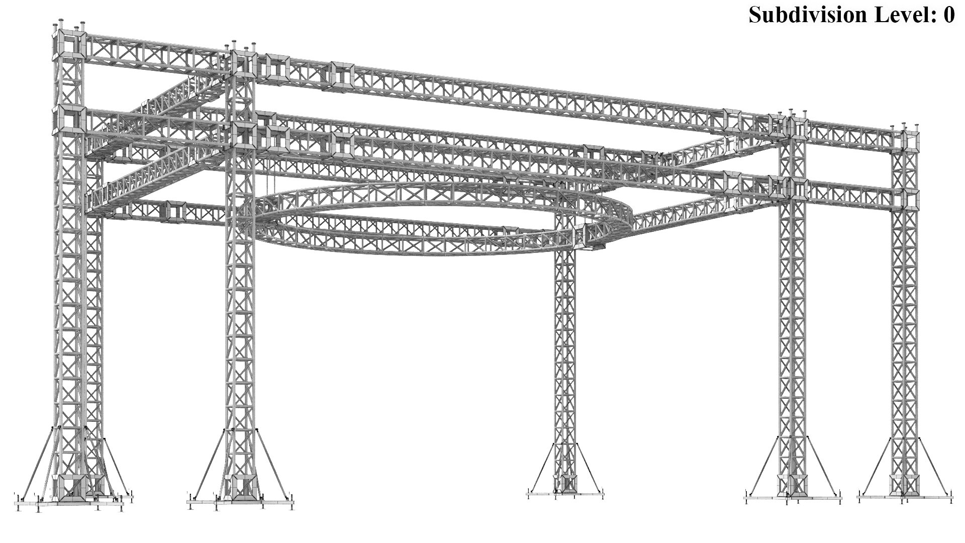 Detailed Stage Truss 3D Model - TurboSquid 2114648