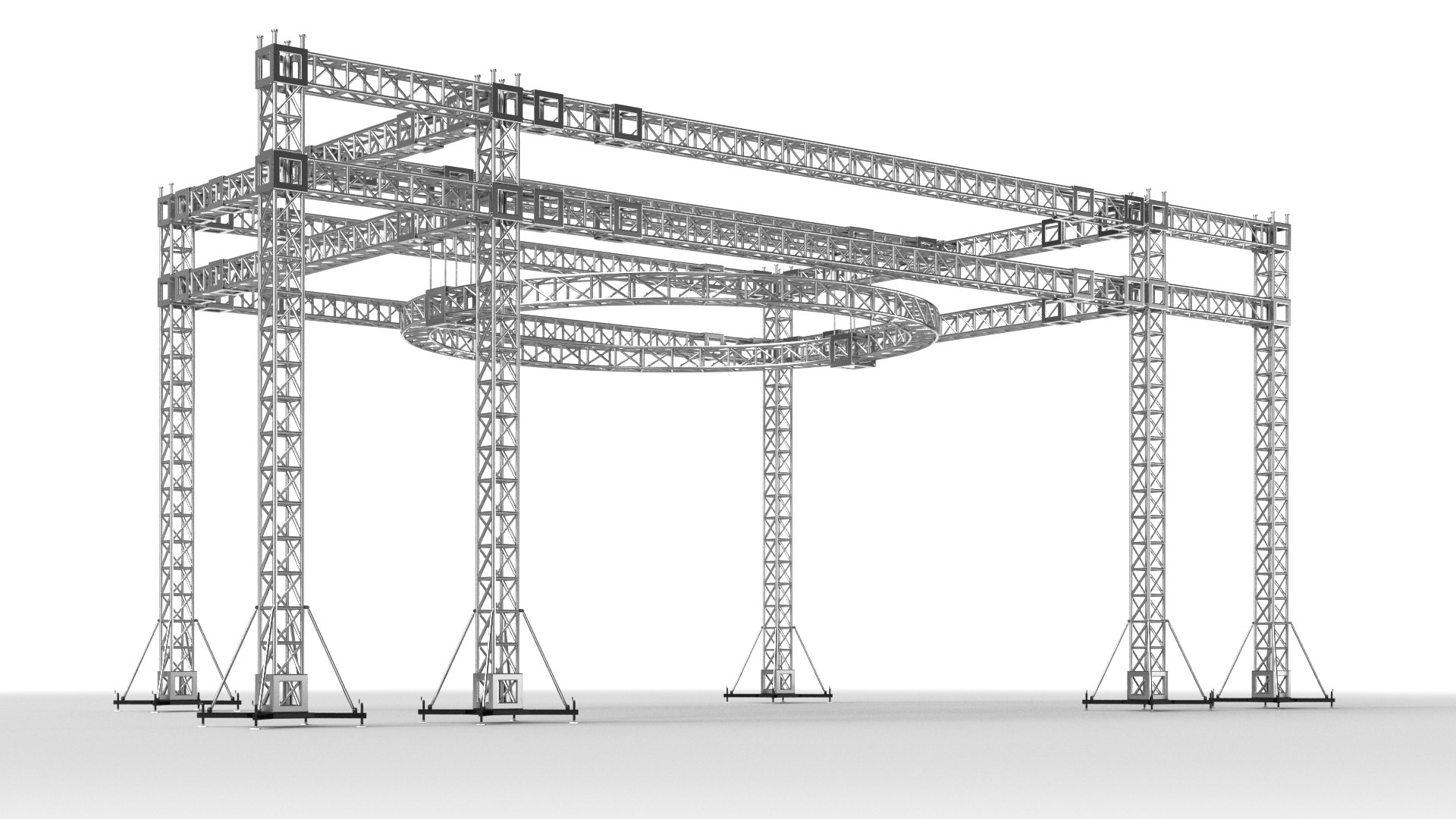 Detailed Stage Truss 3D Model - TurboSquid 2114648