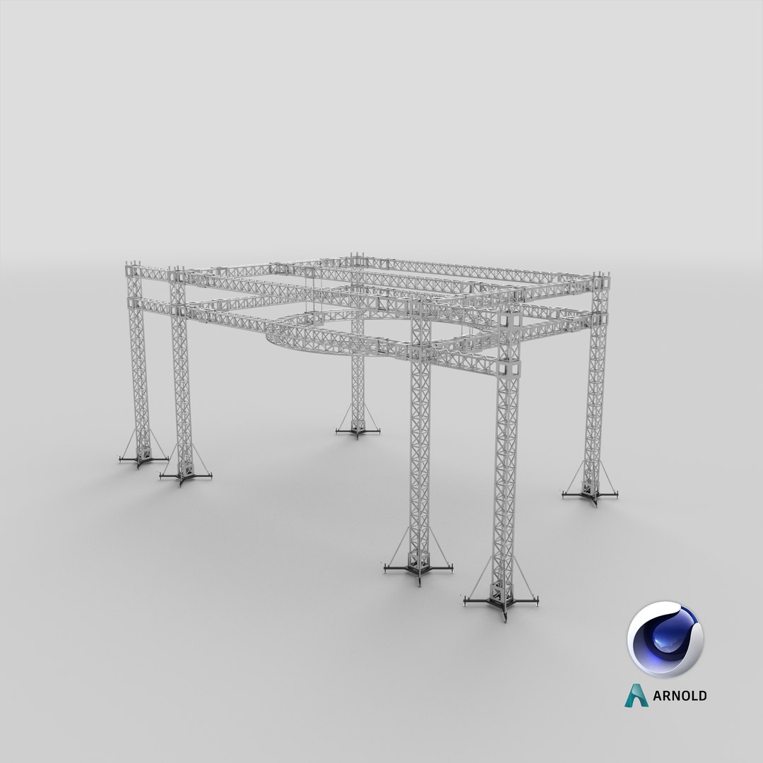 Detailed Stage Truss 3D Model - TurboSquid 2114648