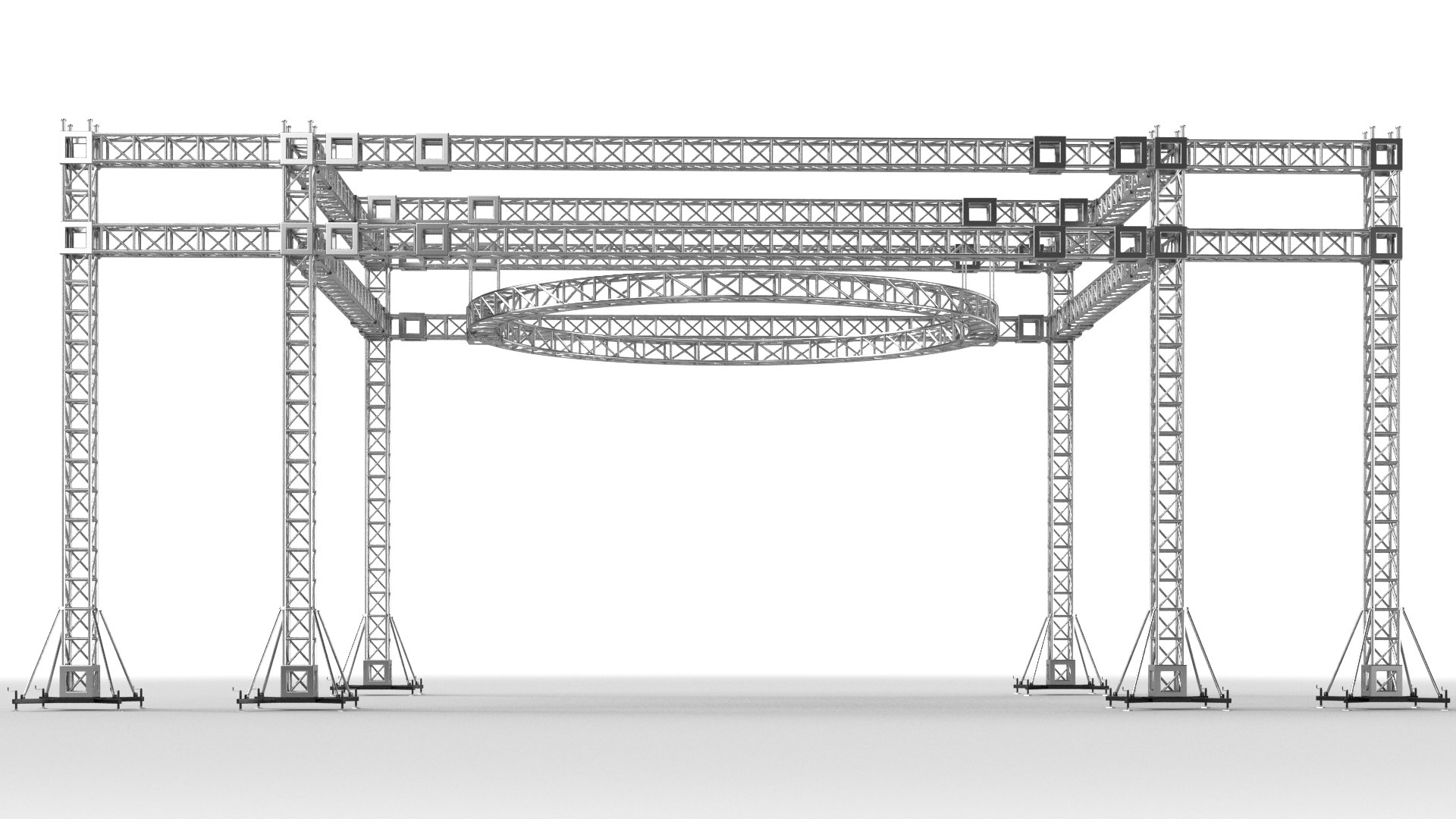 Detailed Stage Truss 3D Model - TurboSquid 2114648