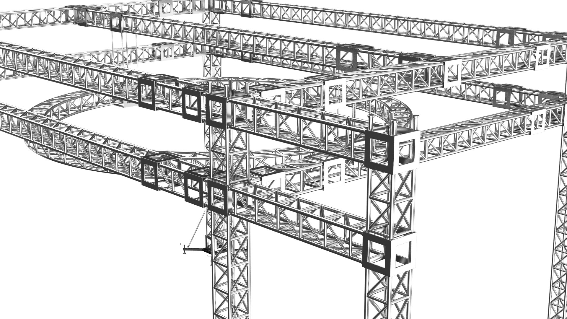 Detailed Stage Truss 3D Model - TurboSquid 2114648