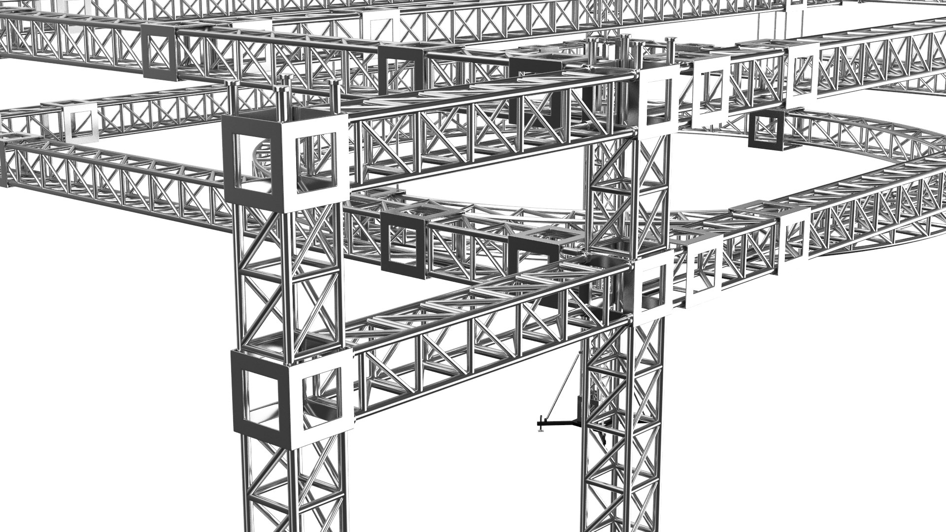 Detailed Stage Truss 3D Model - TurboSquid 2114648