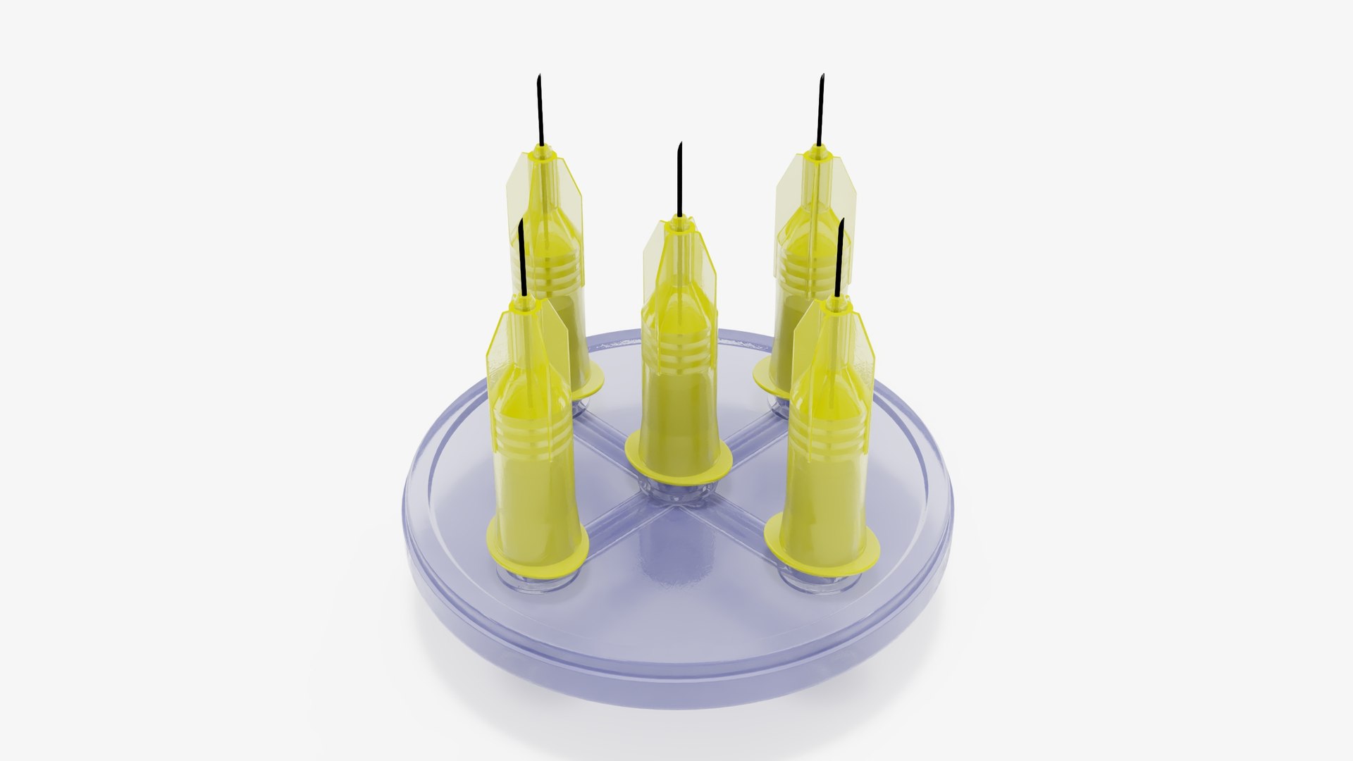 3D Multi Injector 5 Needles Circular Yellow - TurboSquid 2248067