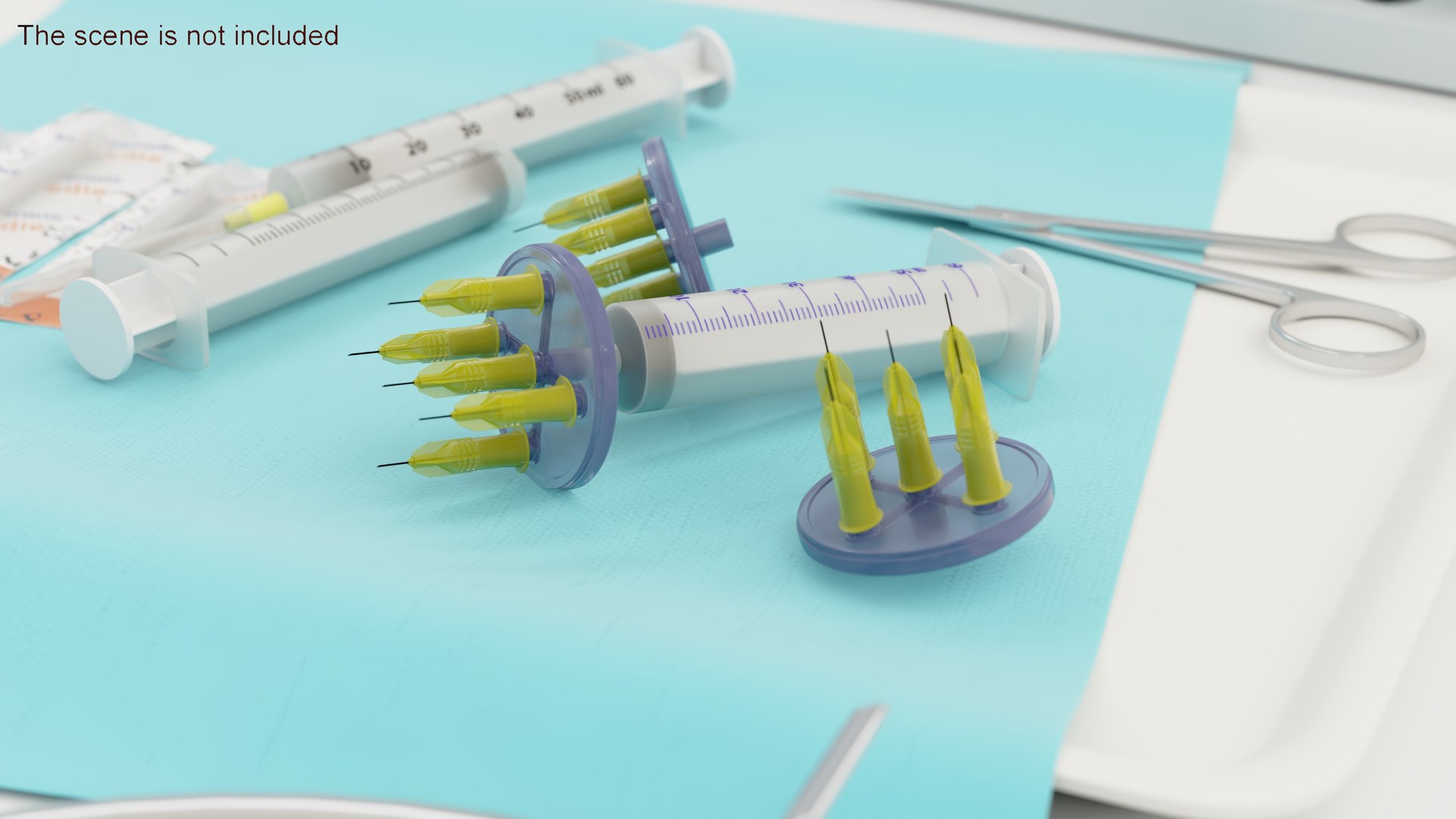 3D Multi Injector 5 Needles Circular Yellow - TurboSquid 2248067