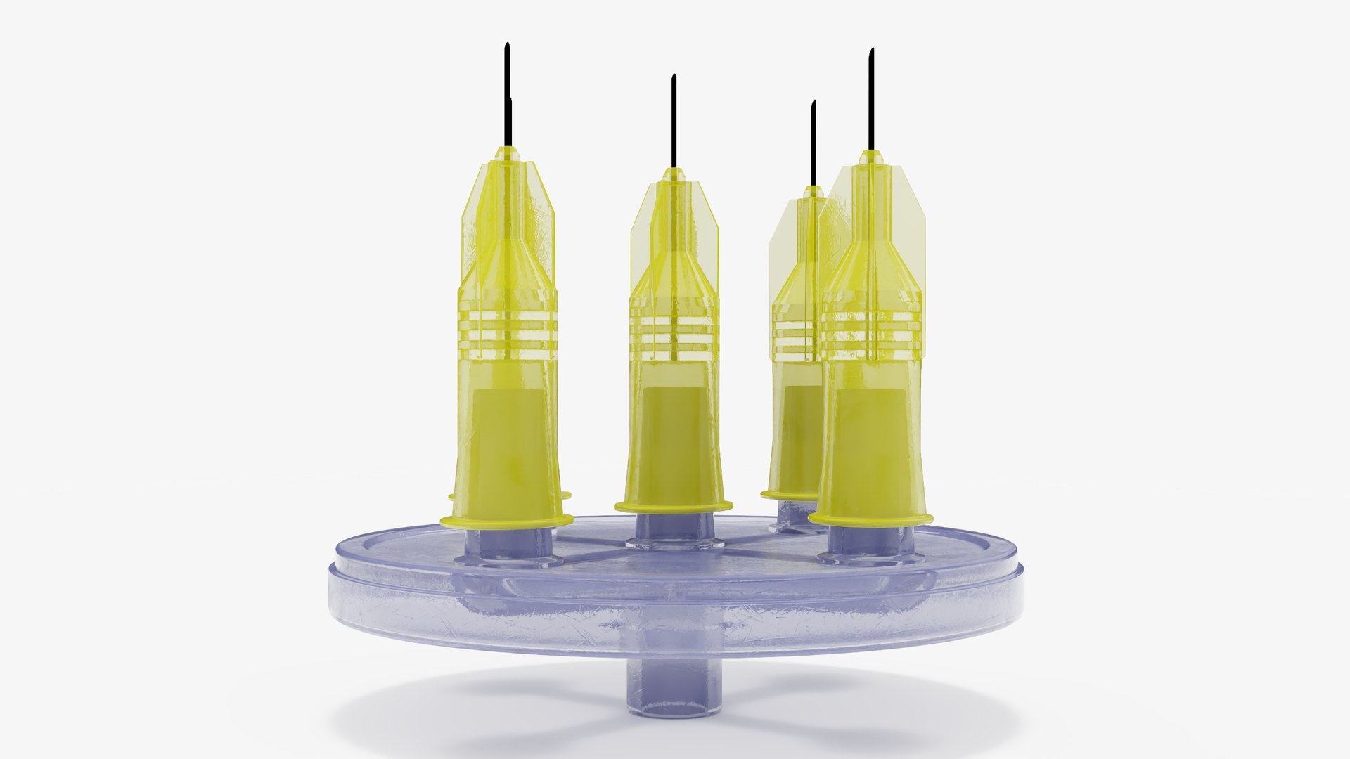3D Multi Injector 5 Needles Circular Yellow - TurboSquid 2248067