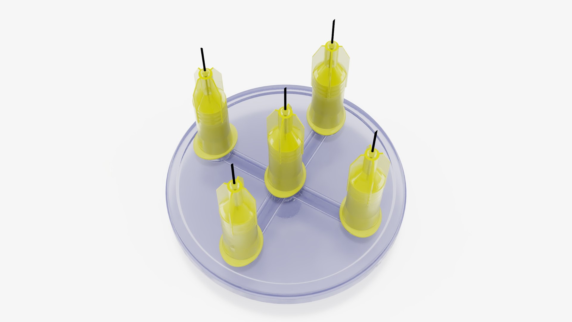 3D Multi Injector 5 Needles Circular Yellow - TurboSquid 2248067