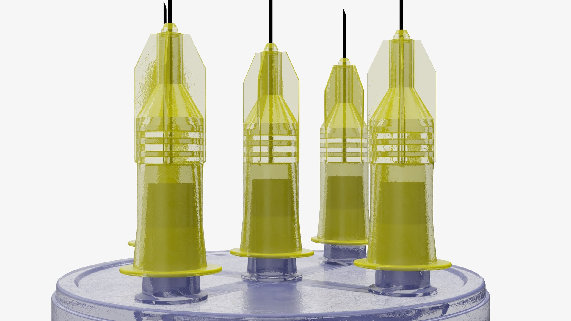 3D Multi Injector 5 Needles Circular Yellow - TurboSquid 2248067