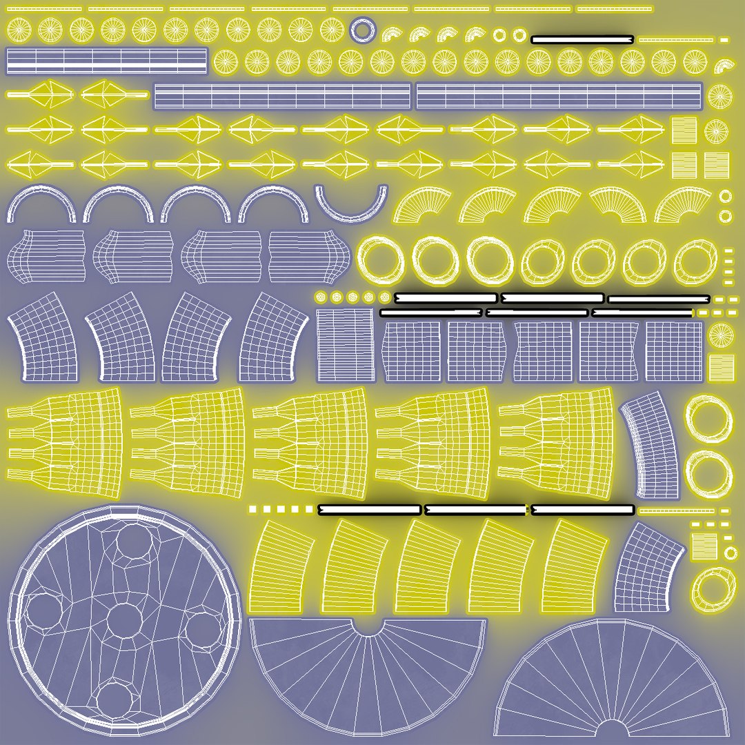 3D Multi Injector 5 Needles Circular Yellow - TurboSquid 2248067