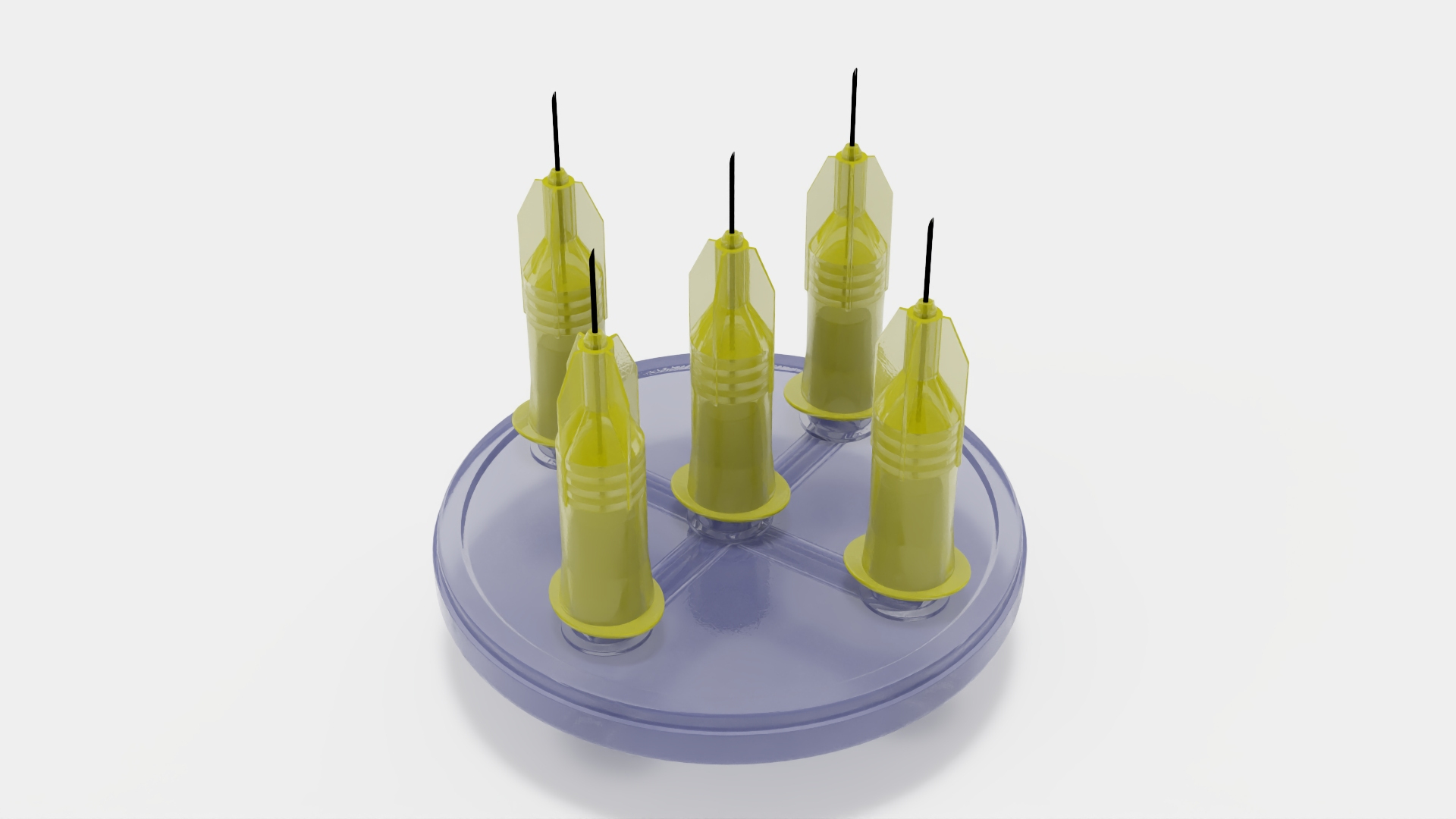 3D Multi Injector 5 Needles Circular Yellow - TurboSquid 2248067