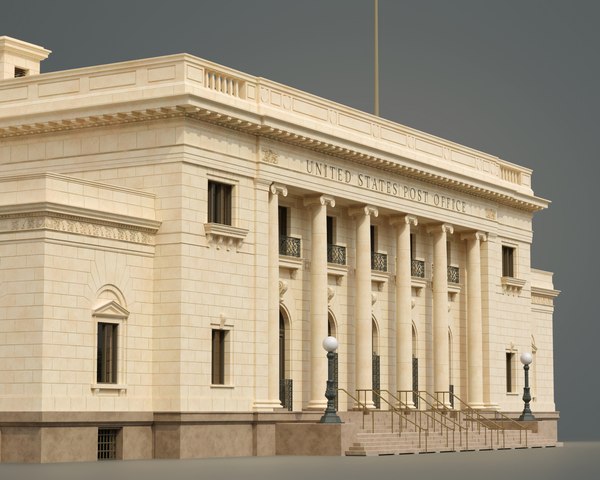 USA Historical Post Office Detailed3Dモデル - TurboSquid 1967880