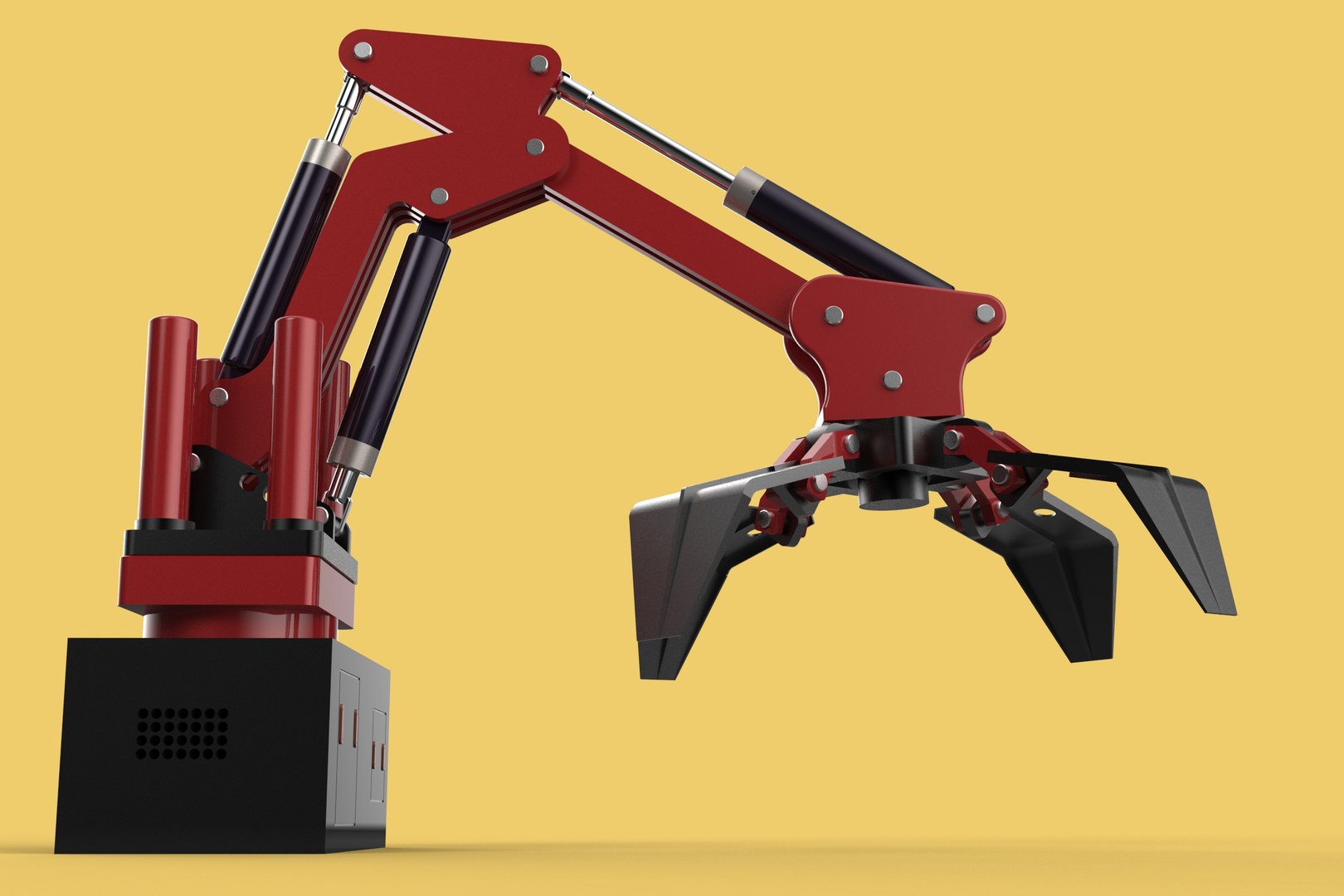 LOAD LIFTING CRANE ATTACHMENT GRABBER CLAW GRAPPLE HOOK JAW TONG 3D ...
