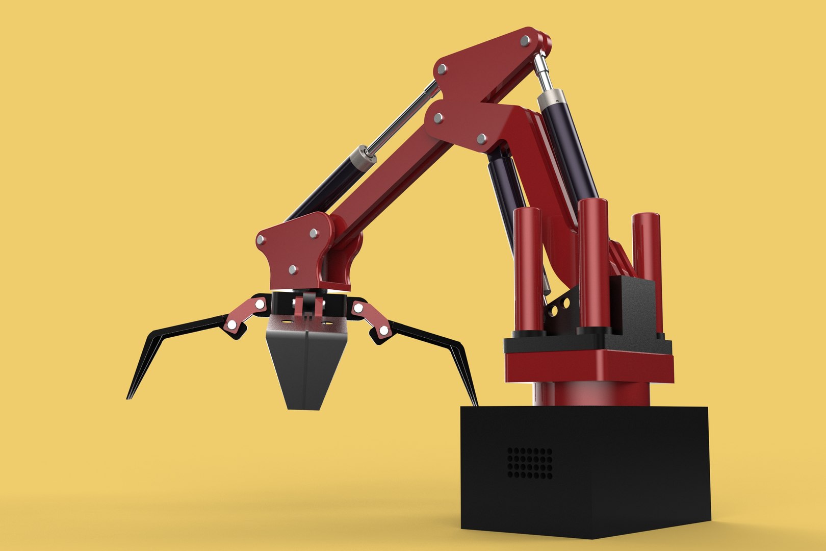 LOAD LIFTING CRANE ATTACHMENT GRABBER CLAW GRAPPLE HOOK JAW TONG 3D ...