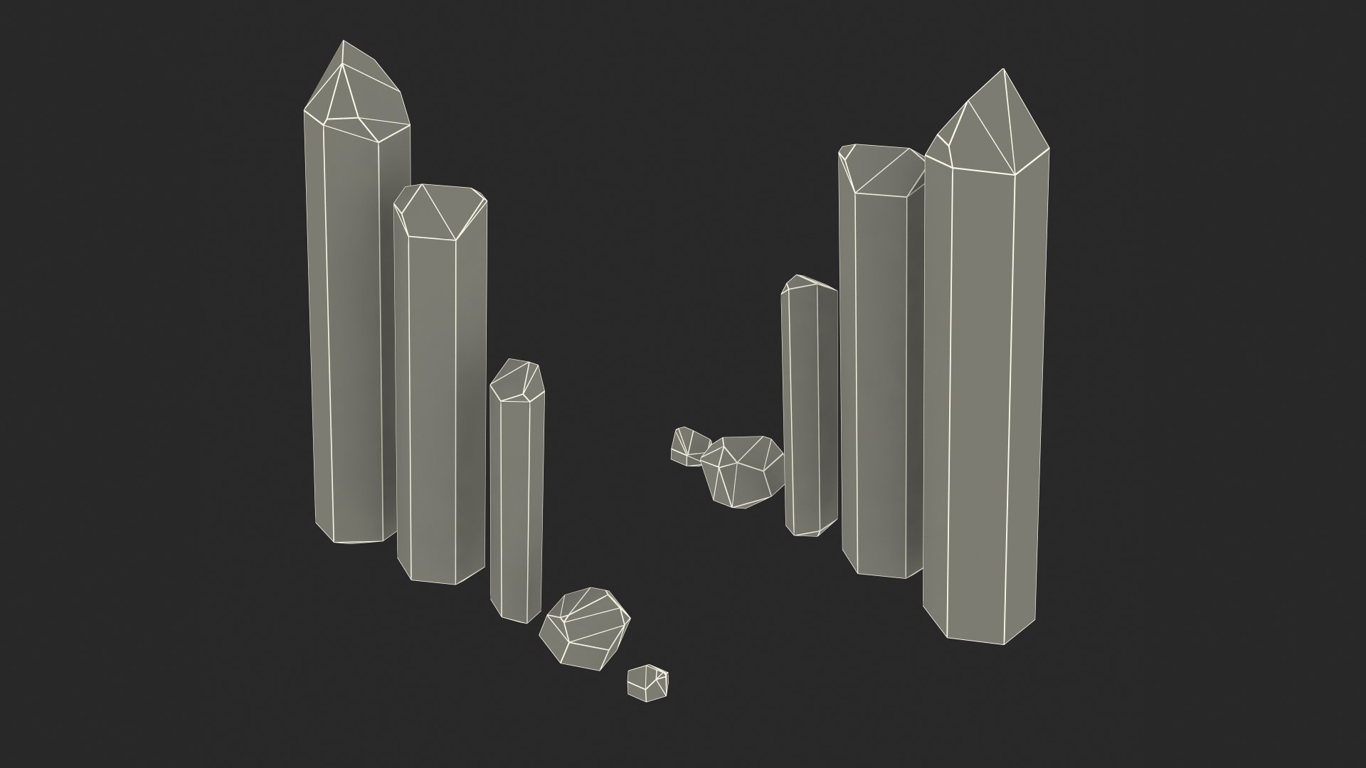 3D Different Types Quartz - TurboSquid 1454731