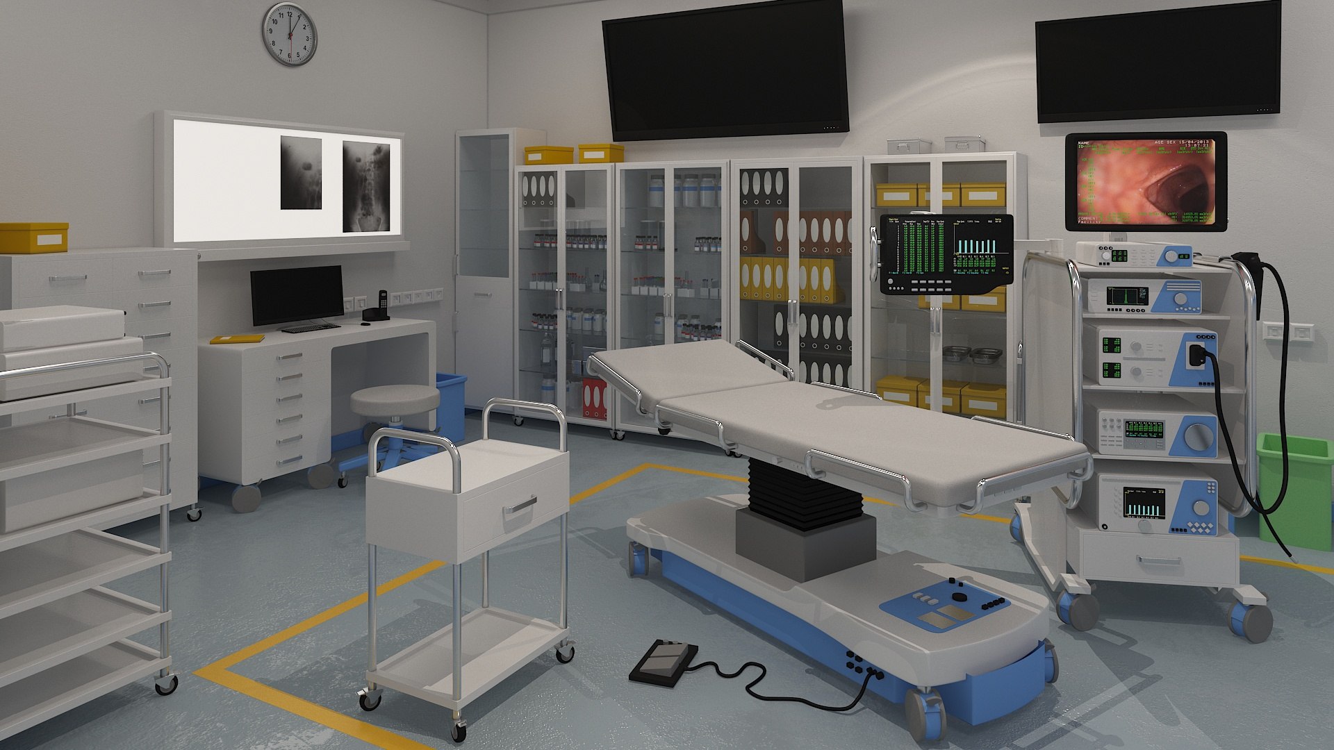 Endoscopy Room 3D - TurboSquid 2235458