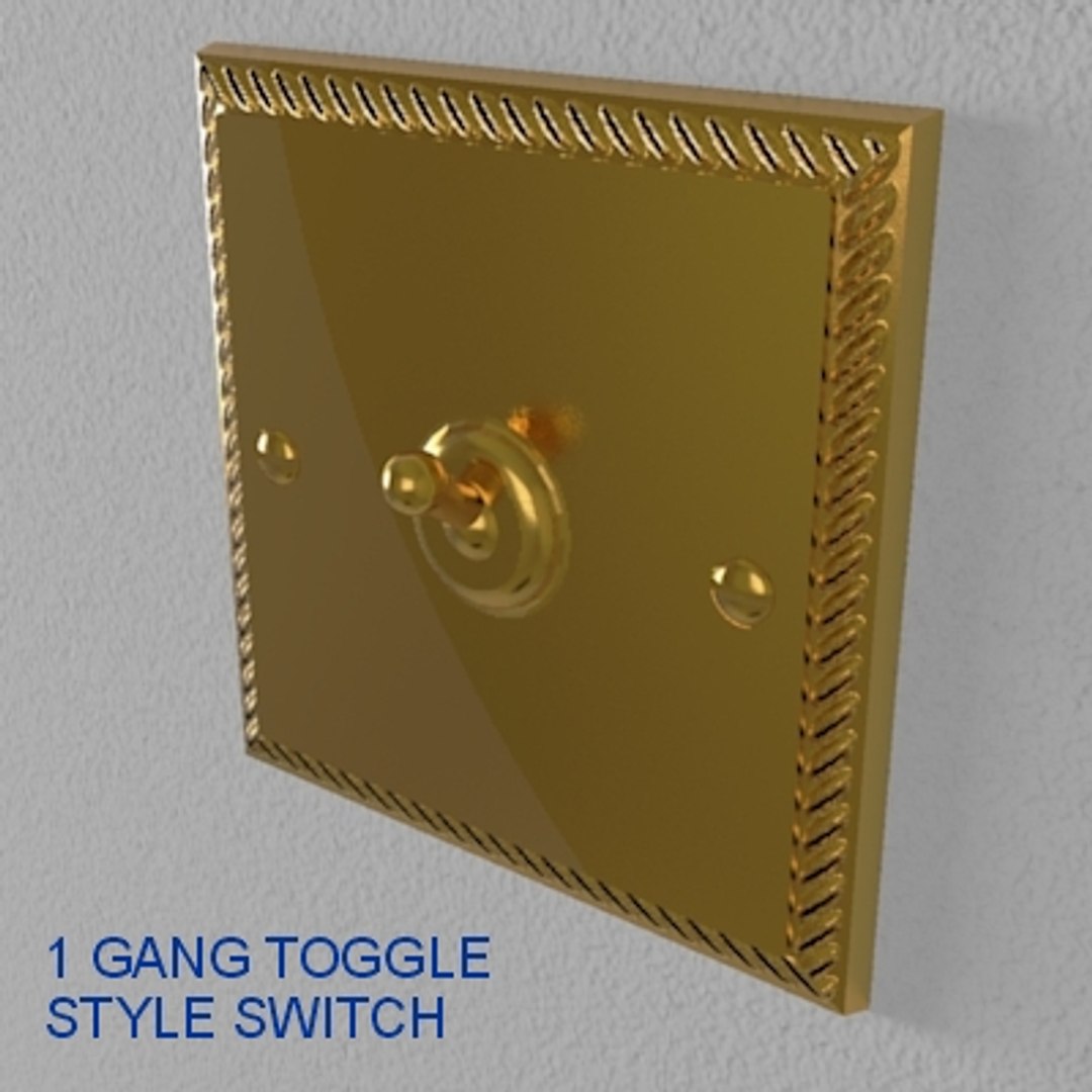 3d Model Georgian Style Switches Sockets