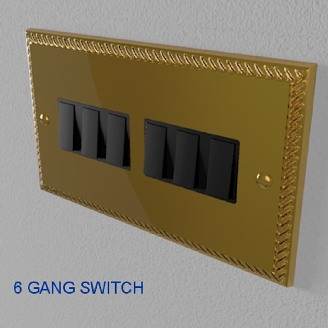 3d Model Georgian Style Switches Sockets