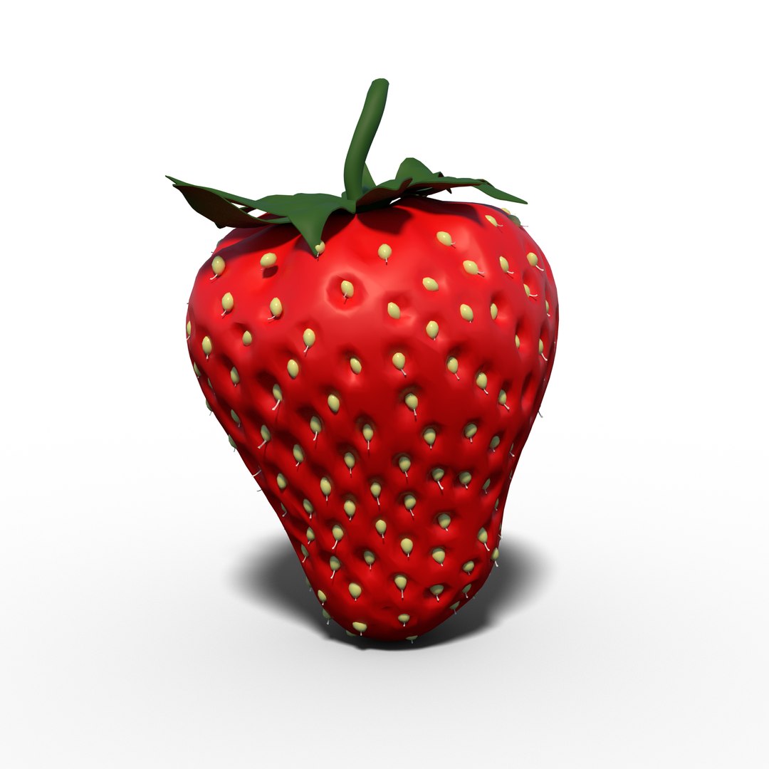 3D Strawberry Single Model - TurboSquid 2065181