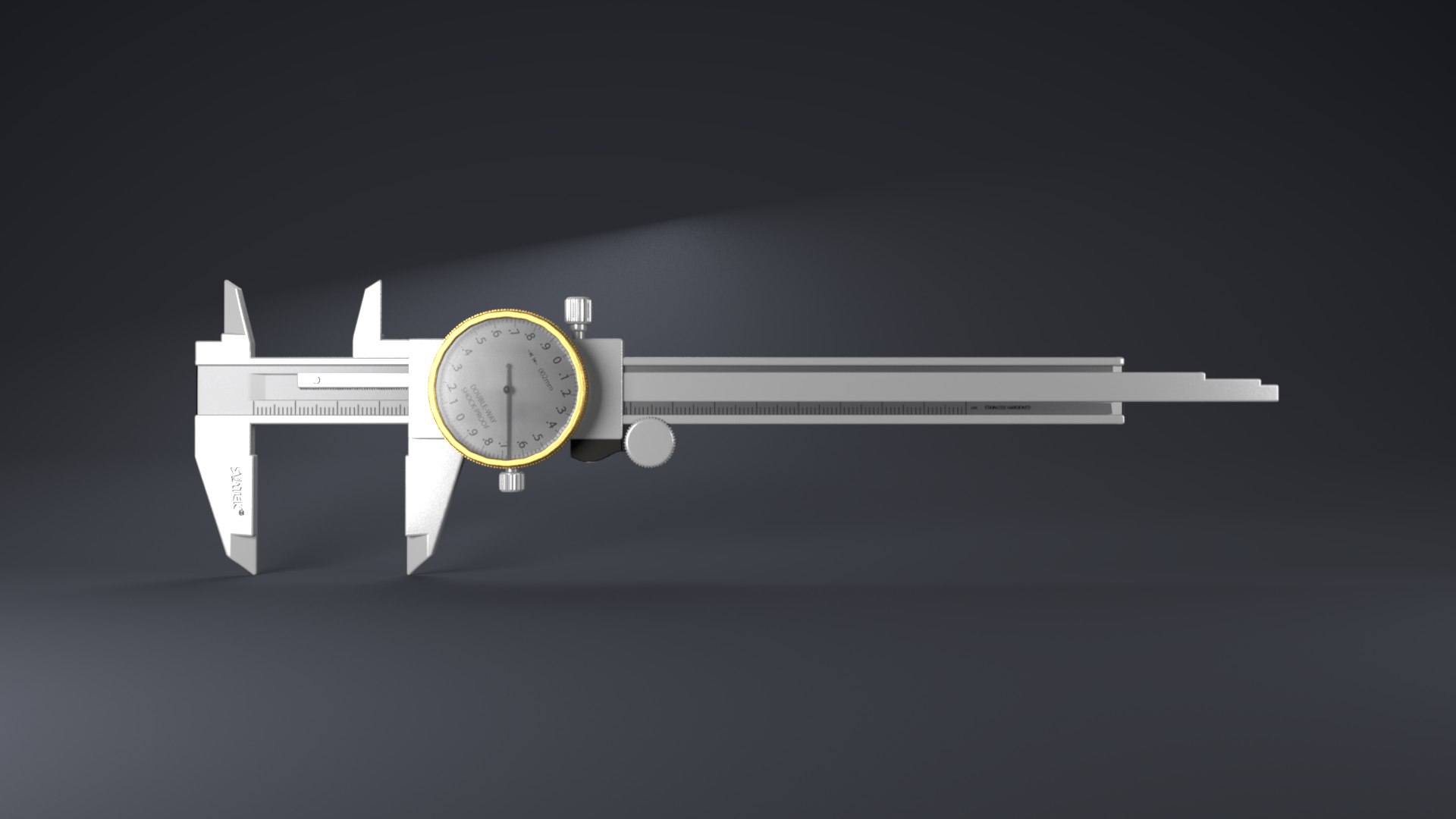 3D Metallic Dial Caliper - TurboSquid 1491778