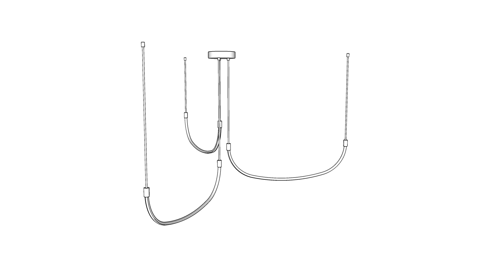 Talis 3 Light LED Unique Statement Pendant 3D Model - TurboSquid 2264423